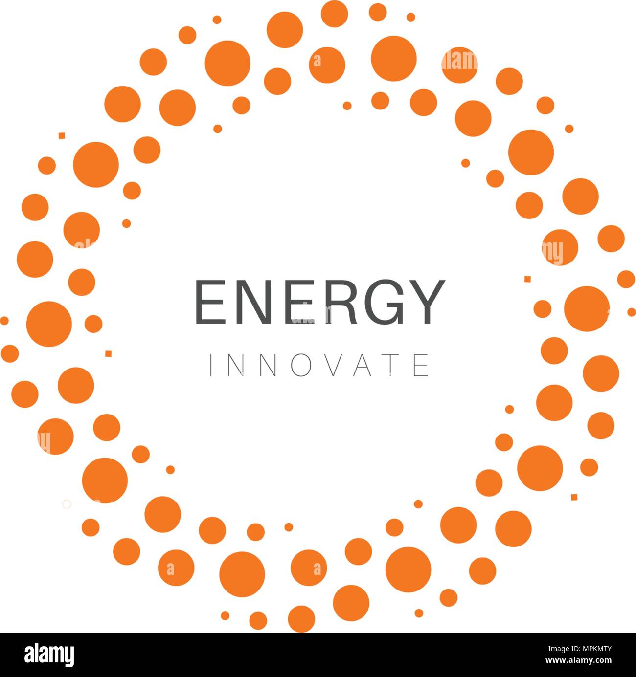 Abstract circular logo, solar energy icon, new technology business ...