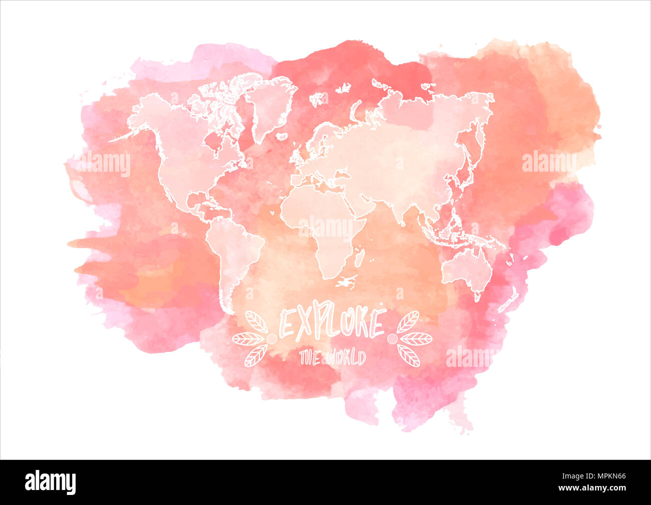 Map world illustration hi-res stock photography and images - Alamy
