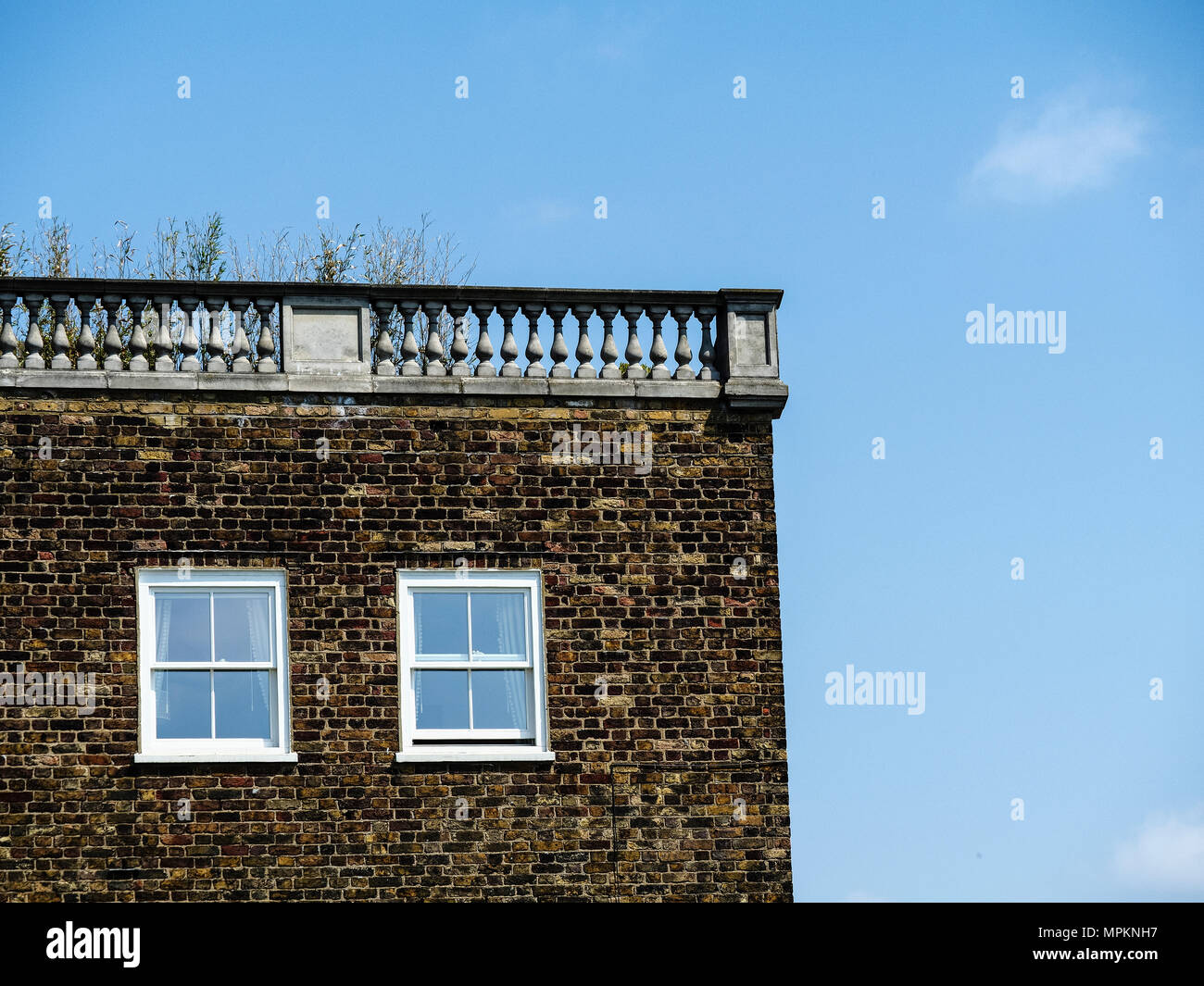 Building with Balustrade Stock Photo - Alamy