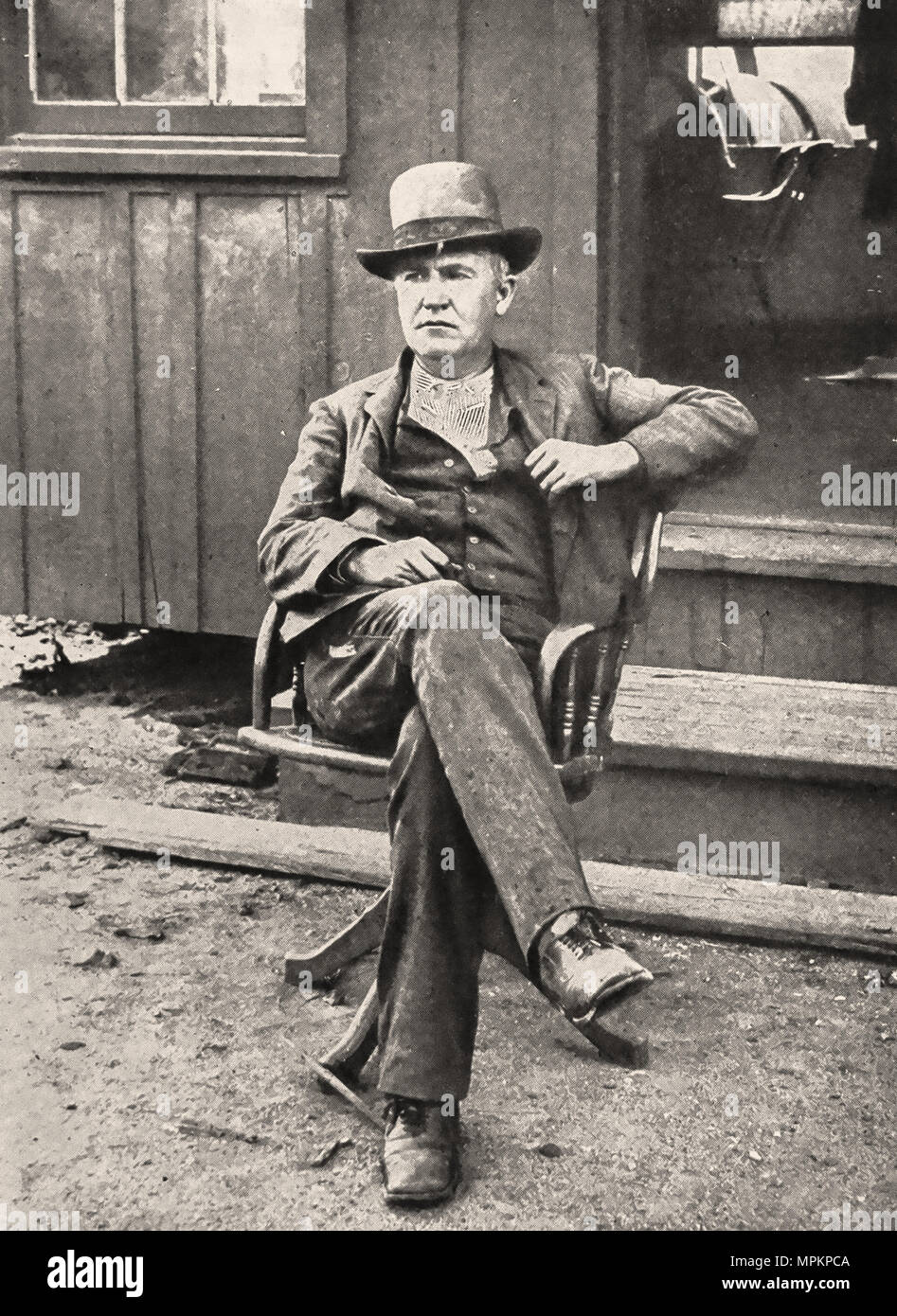 Photo of Thomas Edison (1890s). From "The Boy's Life of Edison" by ...
