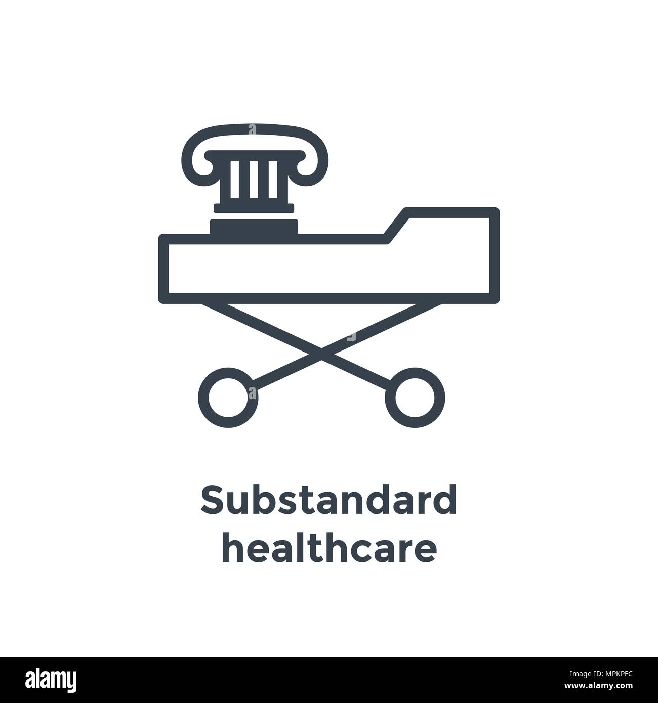 Medical Lawsuit icon with legal imagery showing medical malpractice ...