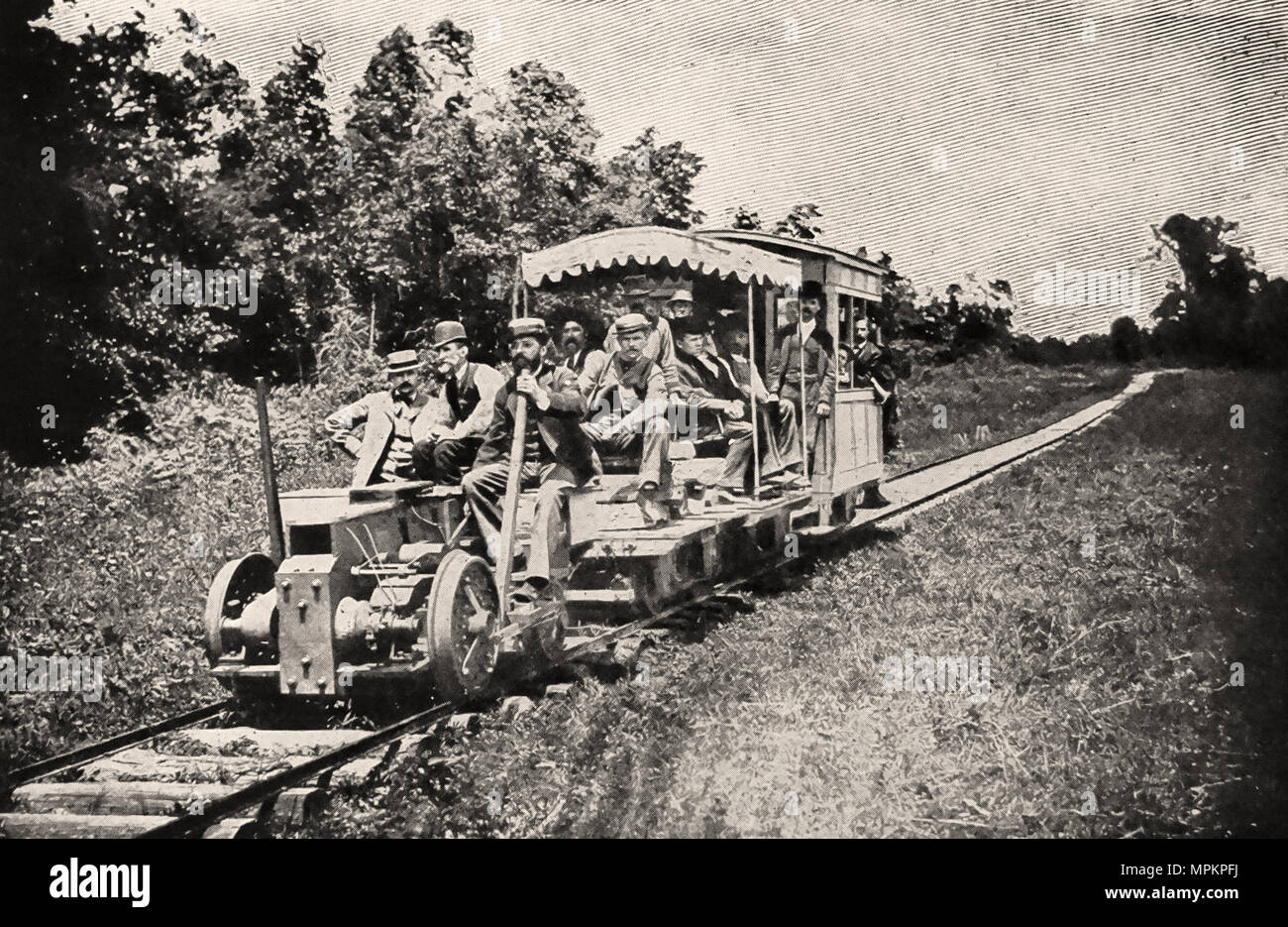 The Edison Electric Railway at Menlo Park (1880). From "The Boy's Life ...