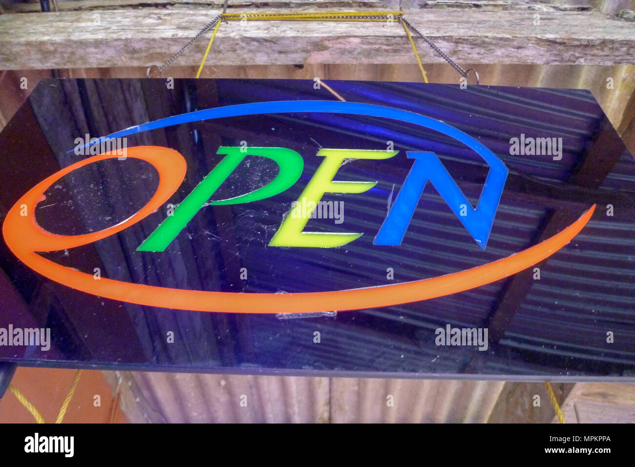 Marketing fluorescent neon tube sign hi-res stock photography and ...