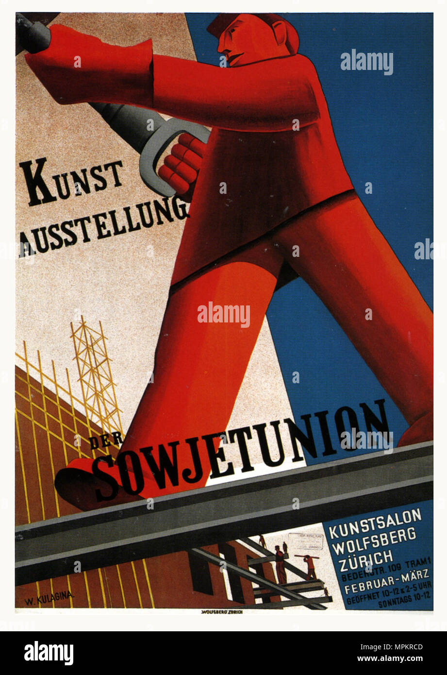 USSR Vintage Propaganda Poster - Travelling Exhibit of Soviet Art Stock ...