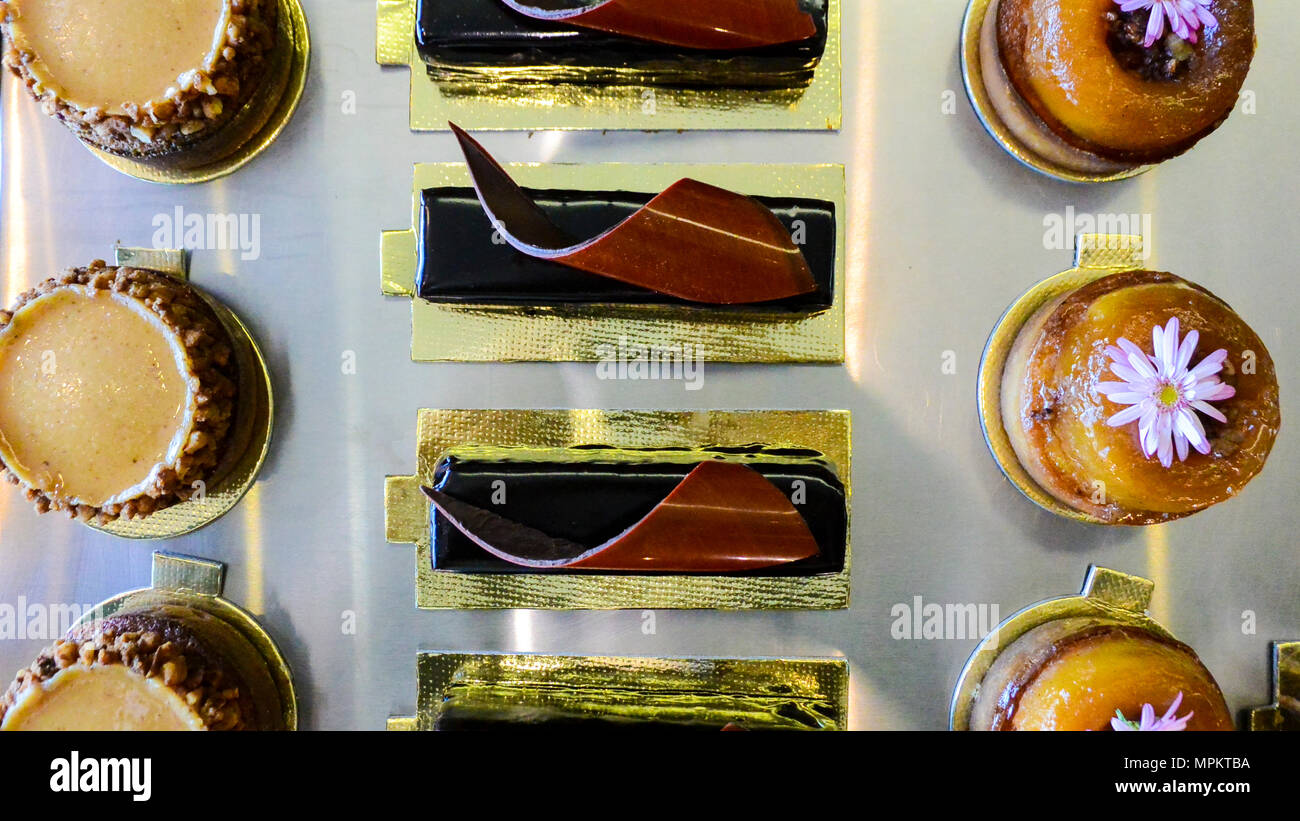 variety of small sweet desserts Stock Photo - Alamy