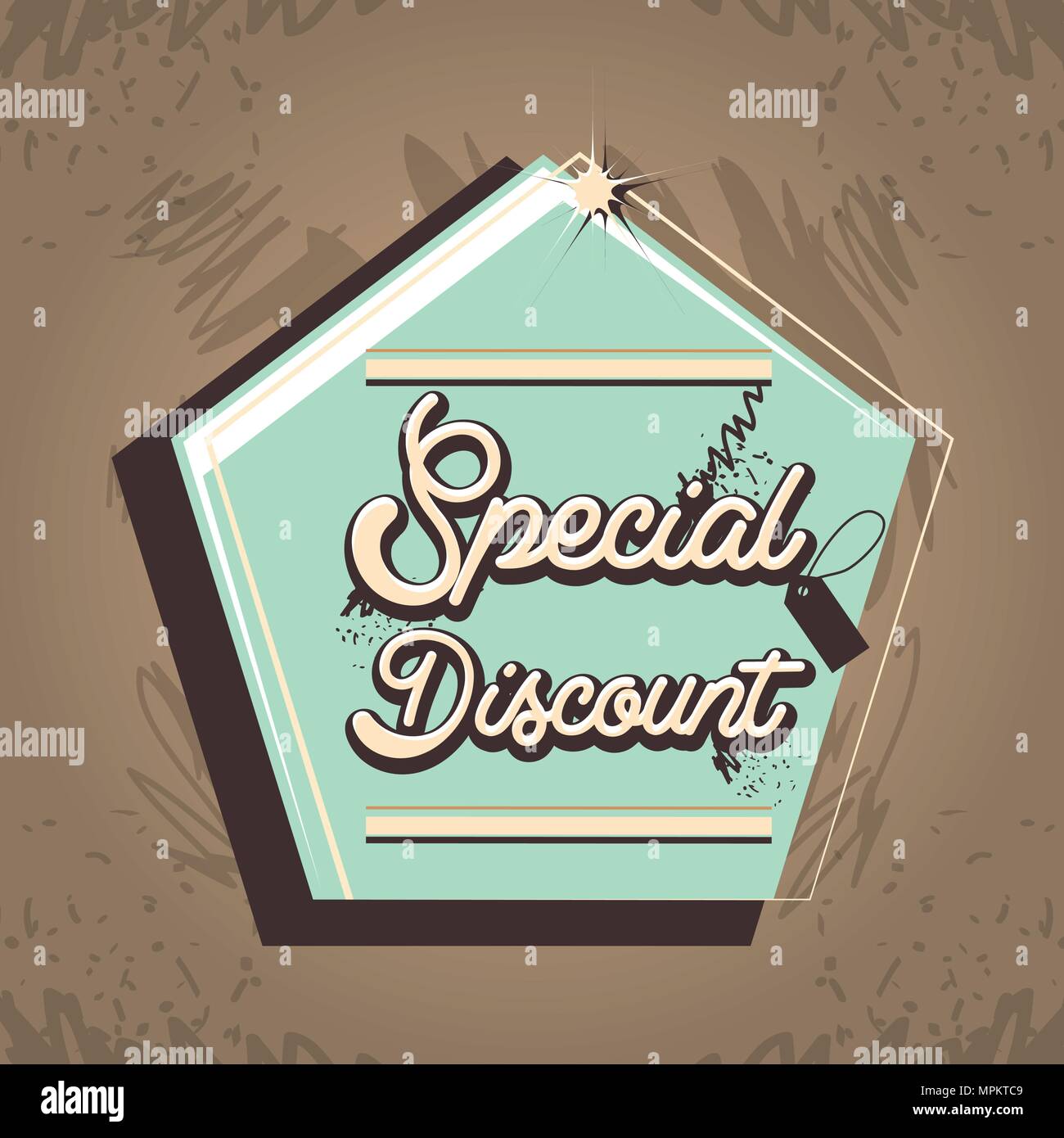 special discount label style retro vector illustration design Stock ...