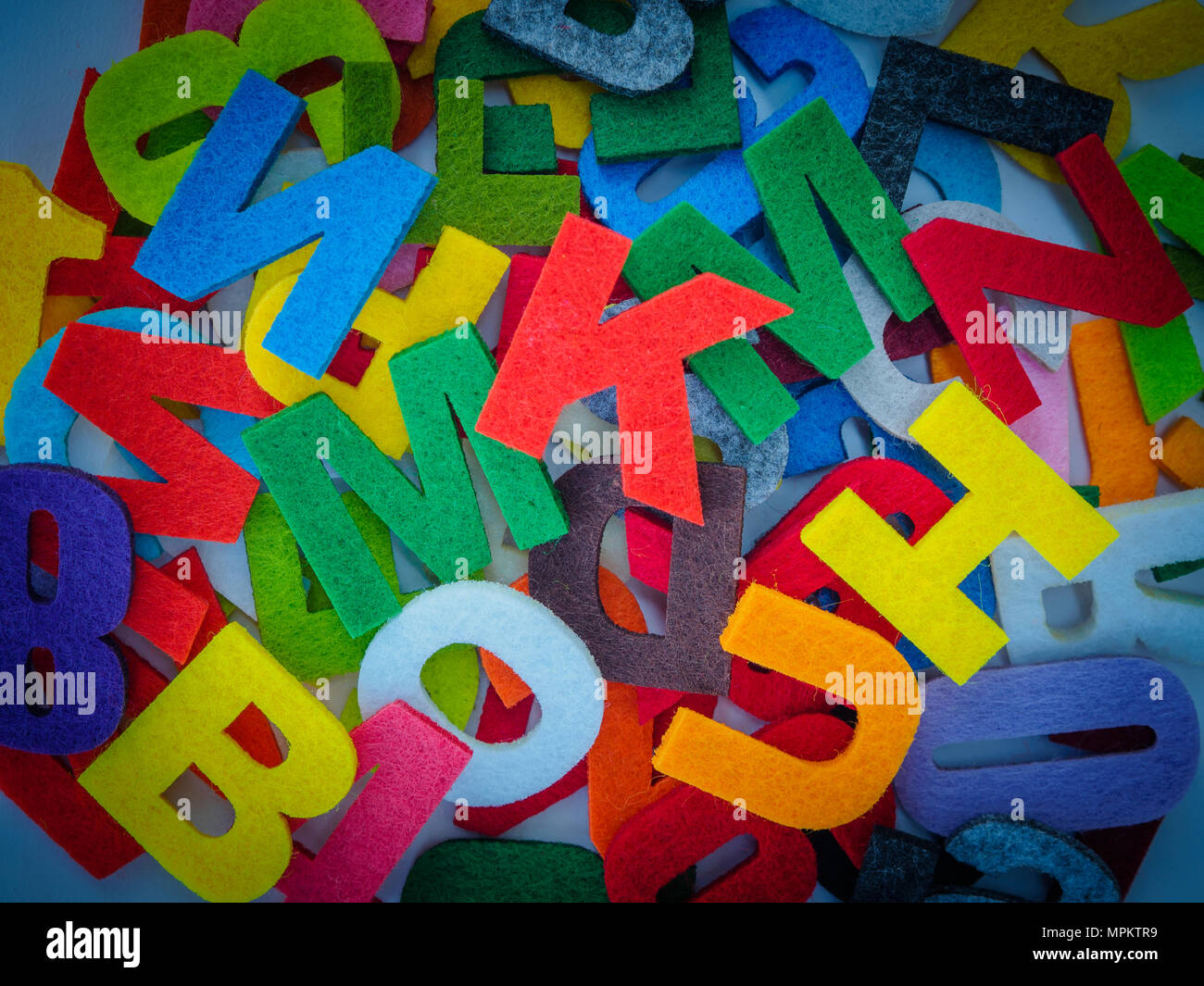 colorful English alphabet background Stock Photo - Alamy