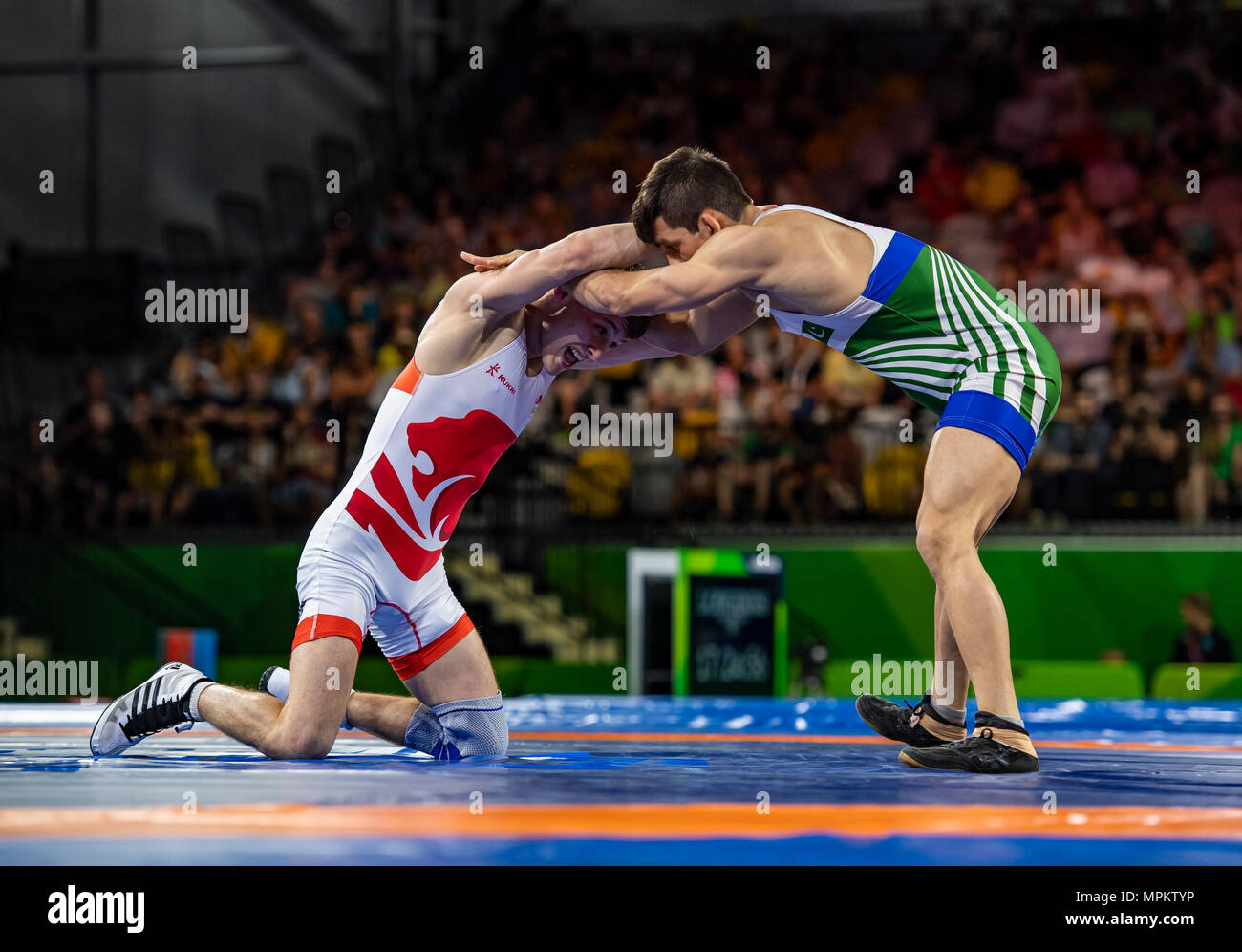 GOLD COAST, AUSTRALIA - APRIL 12: Muhammad Bilal of Pakistan v George ...