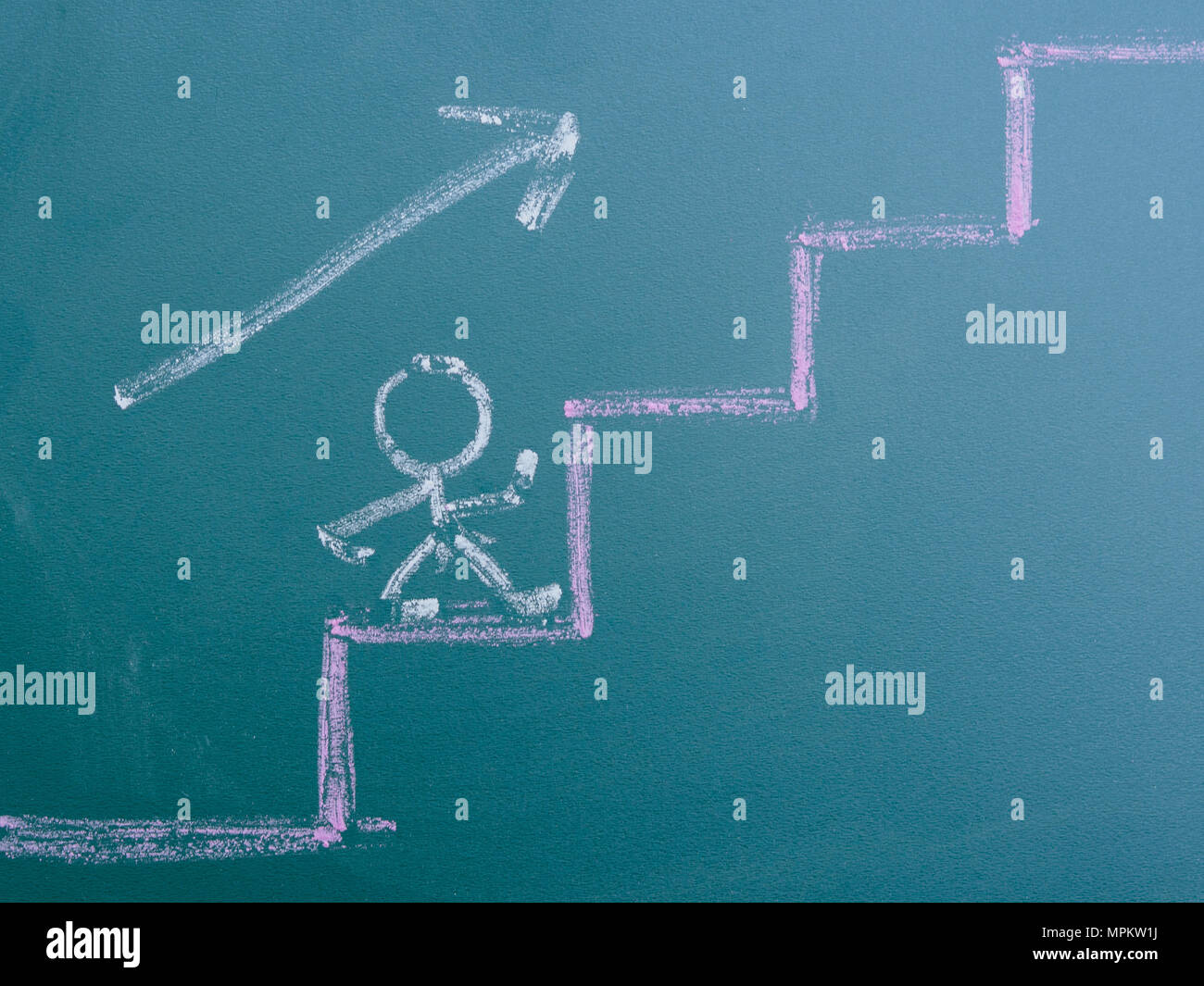 tep by step to the top - Career and Development Stock Photo - Alamy