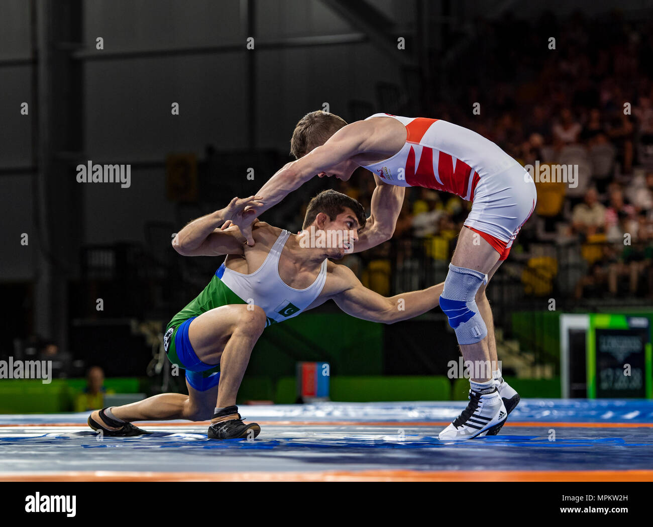 GOLD COAST, AUSTRALIA - APRIL 12: Muhammad Bilal of Pakistan v George ...