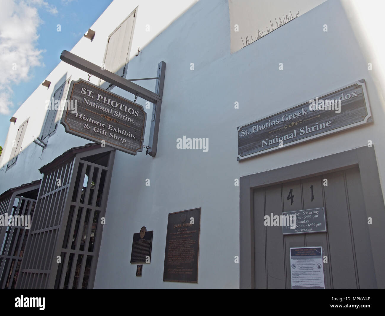 St. Photios Greek Orthodox National Shrine in old town St. Augustine ...