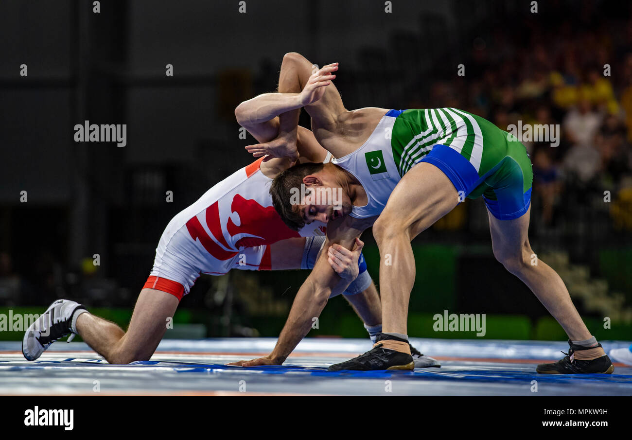 GOLD COAST, AUSTRALIA - APRIL 12: Muhammad Bilal of Pakistan v George ...