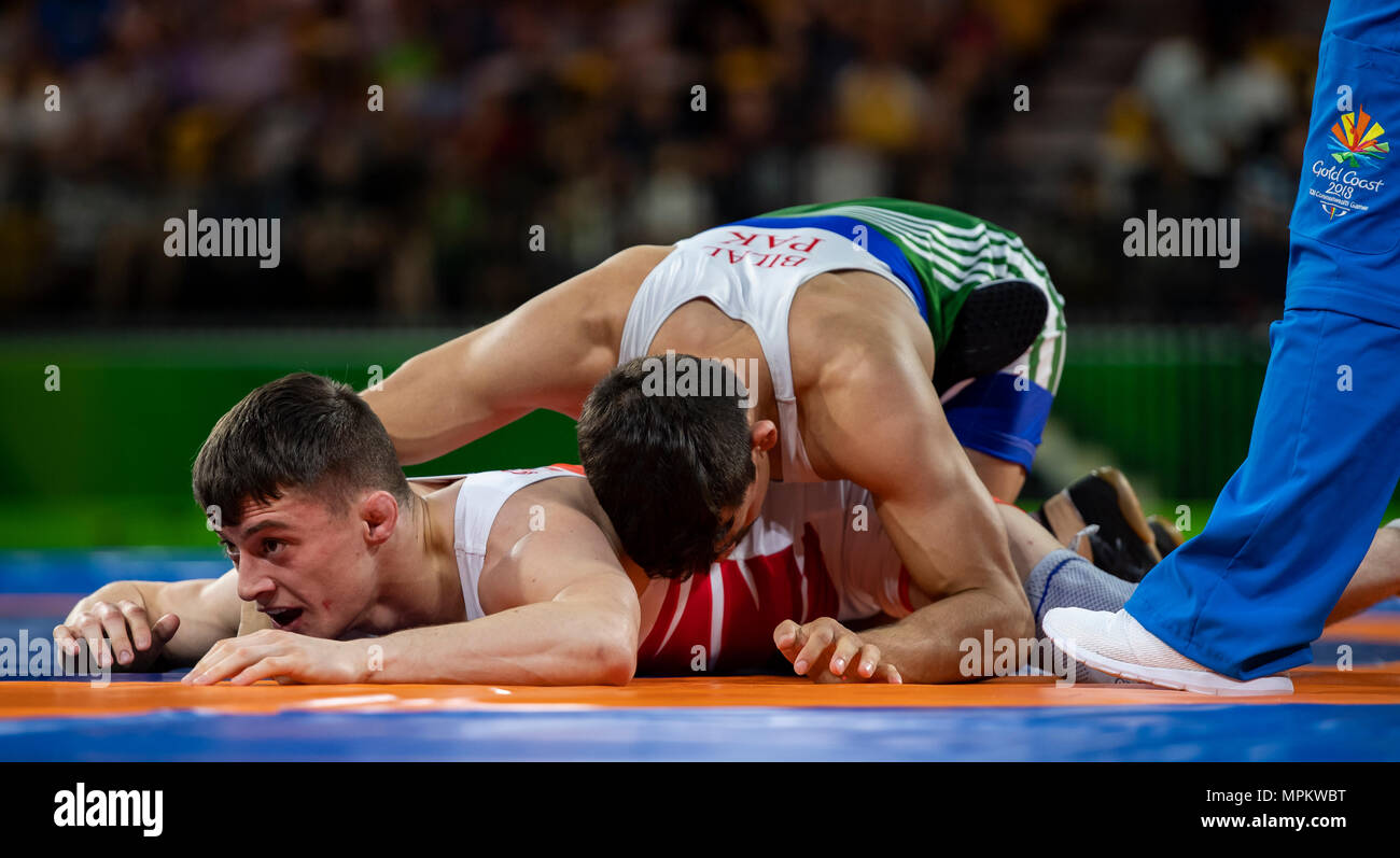 GOLD COAST, AUSTRALIA - APRIL 12: Muhammad Bilal of Pakistan v George ...