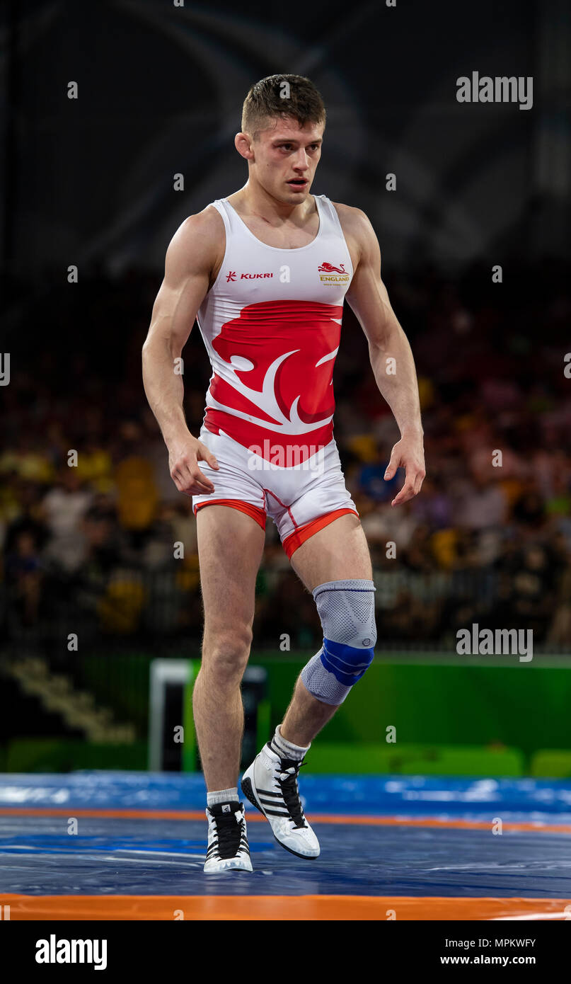 GOLD COAST, AUSTRALIA - APRIL 12: Muhammad Bilal of Pakistan v George ...