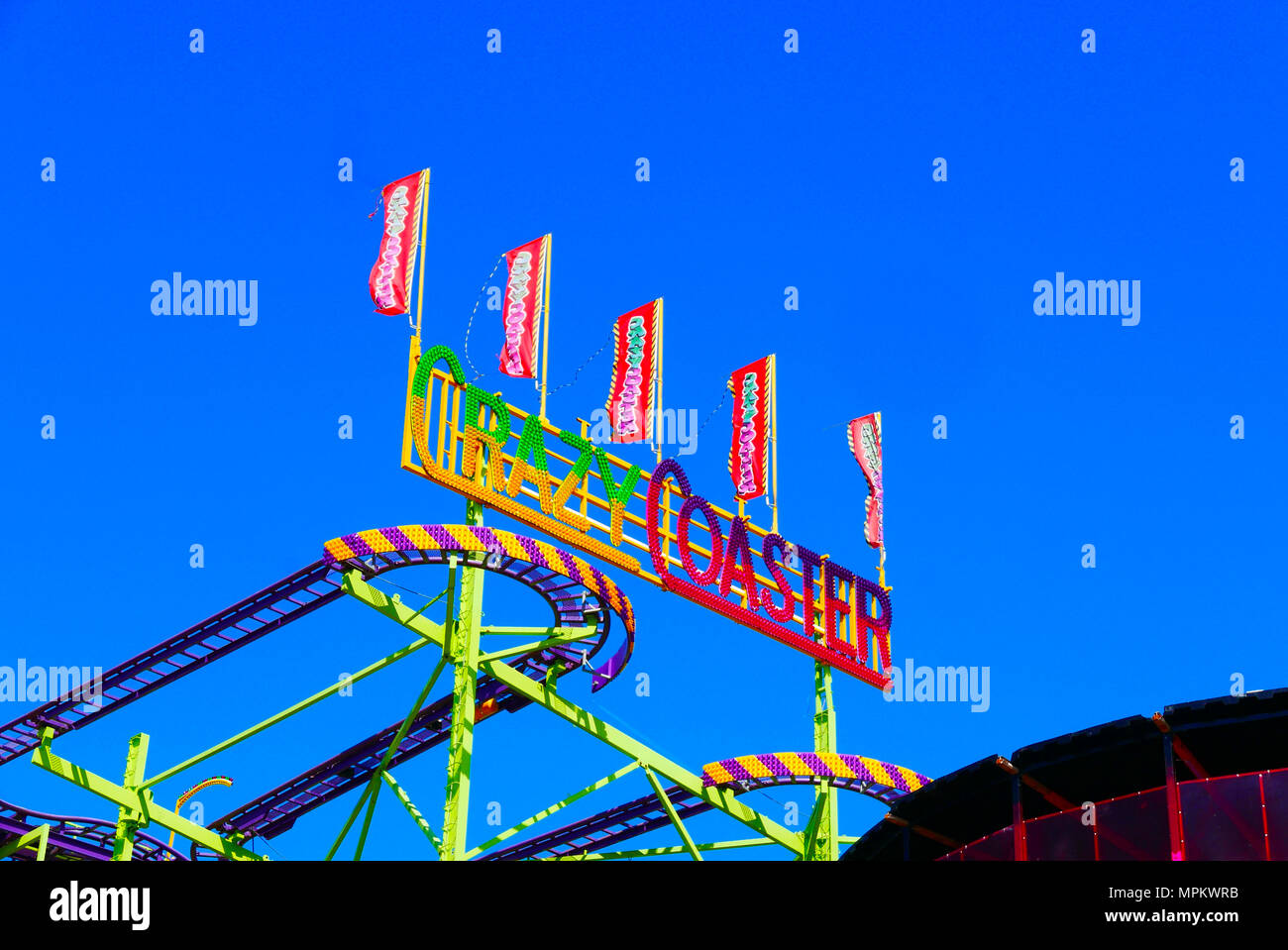 Uk roller coaster sign hi-res stock photography and images - Alamy