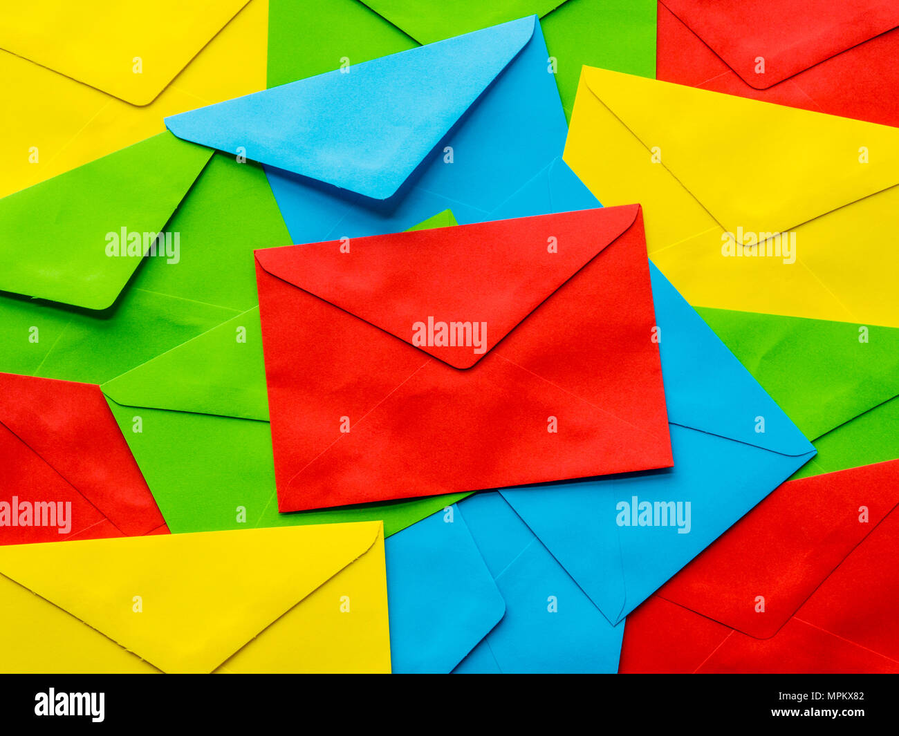 colorful cover letter background. Multi colored envelopes and letters ...