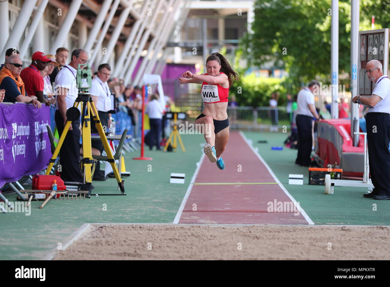 Loughborough, England, 20th, May, 2018. Sian Swanson competing in the ...