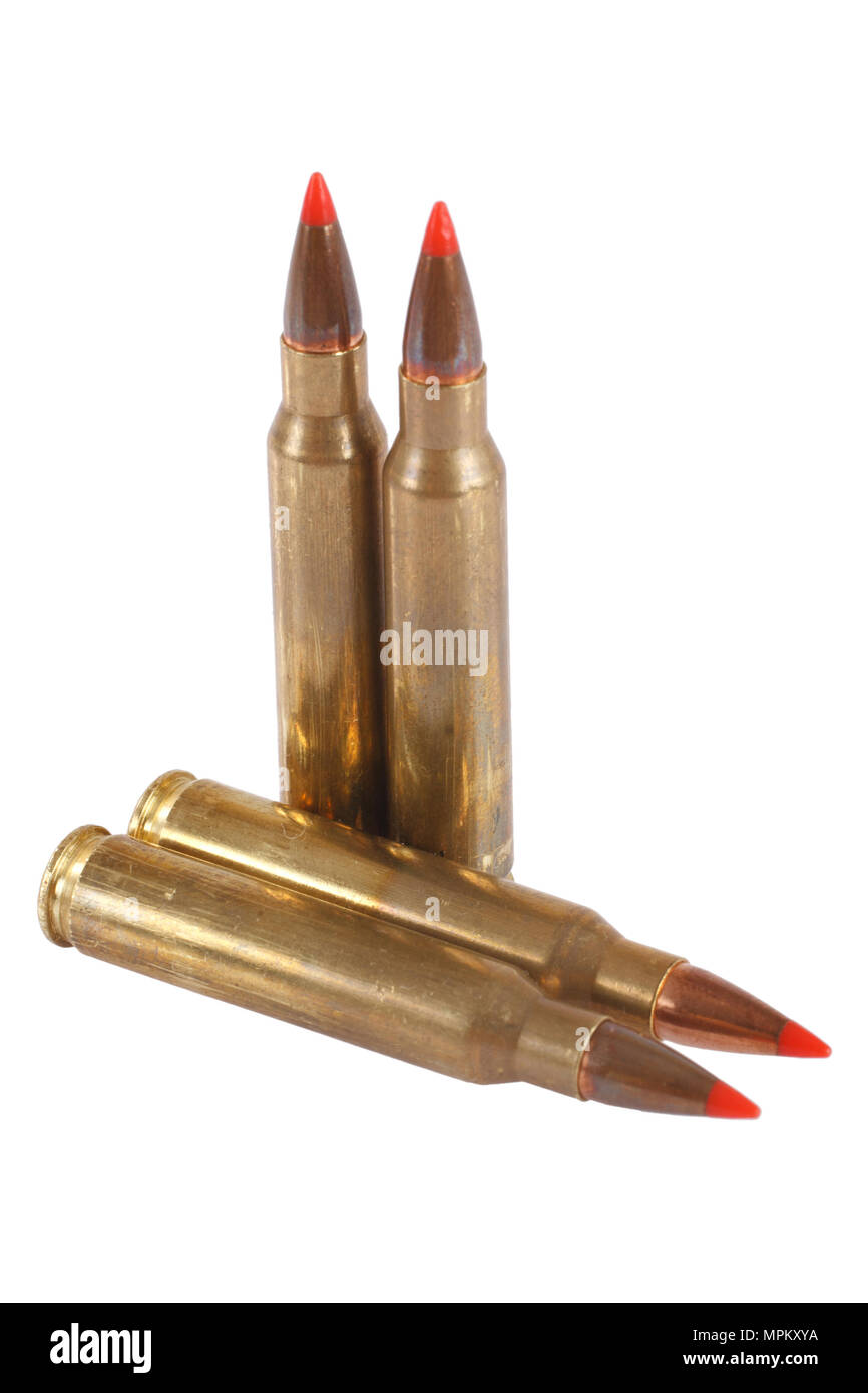 5.56×45mm NATO intermediate cartridge isolated on white Stock Photo - Alamy