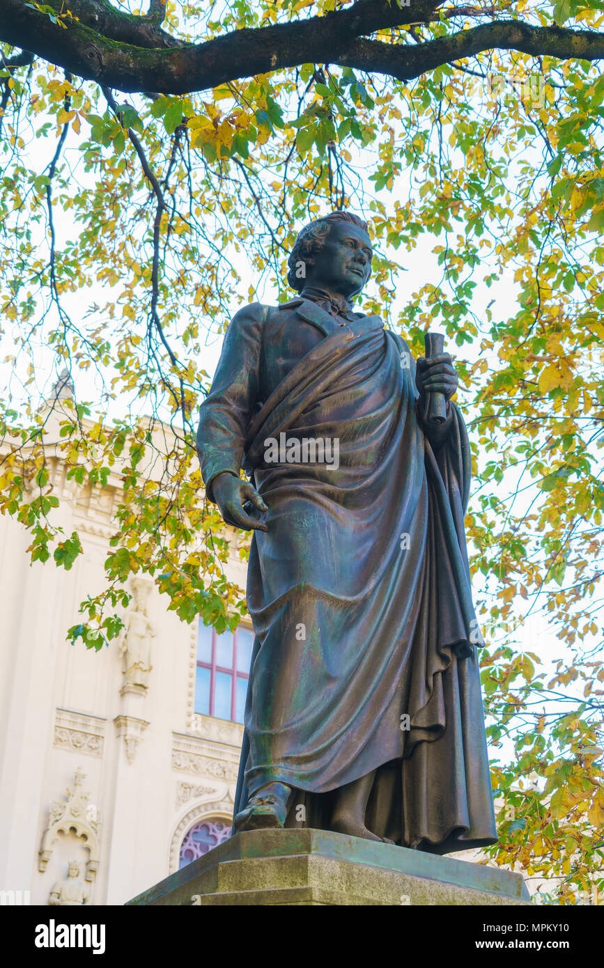 Statue of German philosopher Friedrich Wilhelm Joseph Schelling (1861 ...