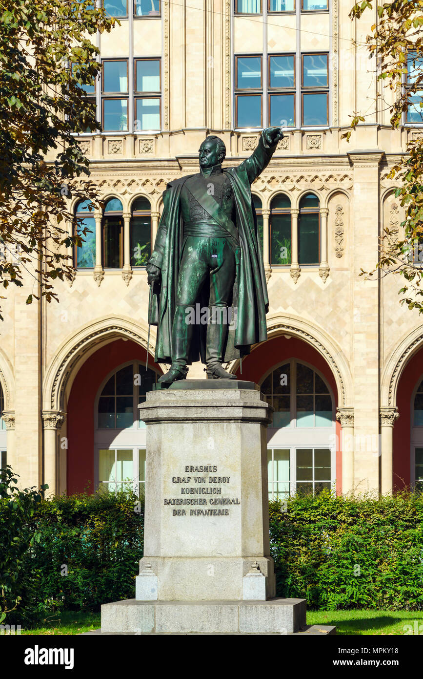 Statue of German general Bernhard Erasmus von Deroy (1856) by Johann ...
