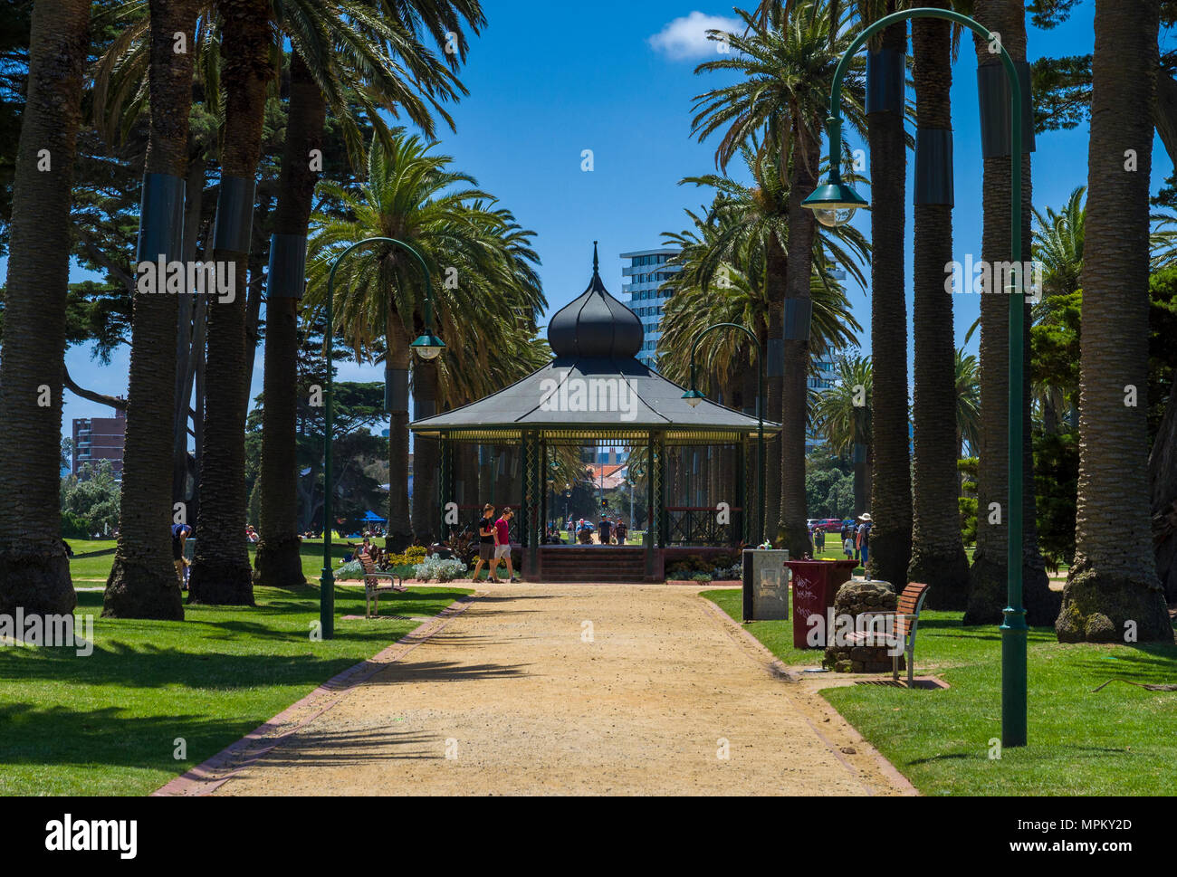 Bandstand in Catani gardens, St Kilda, Melbourne, Victoria, Australia ...