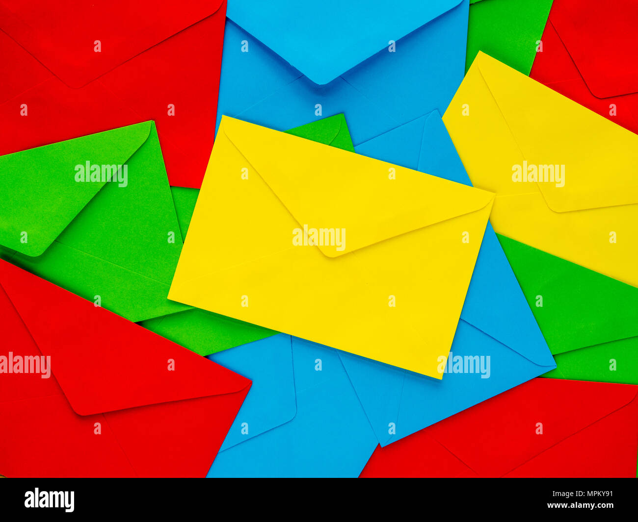 colorful cover letter background. Multi colored envelopes and letters ...