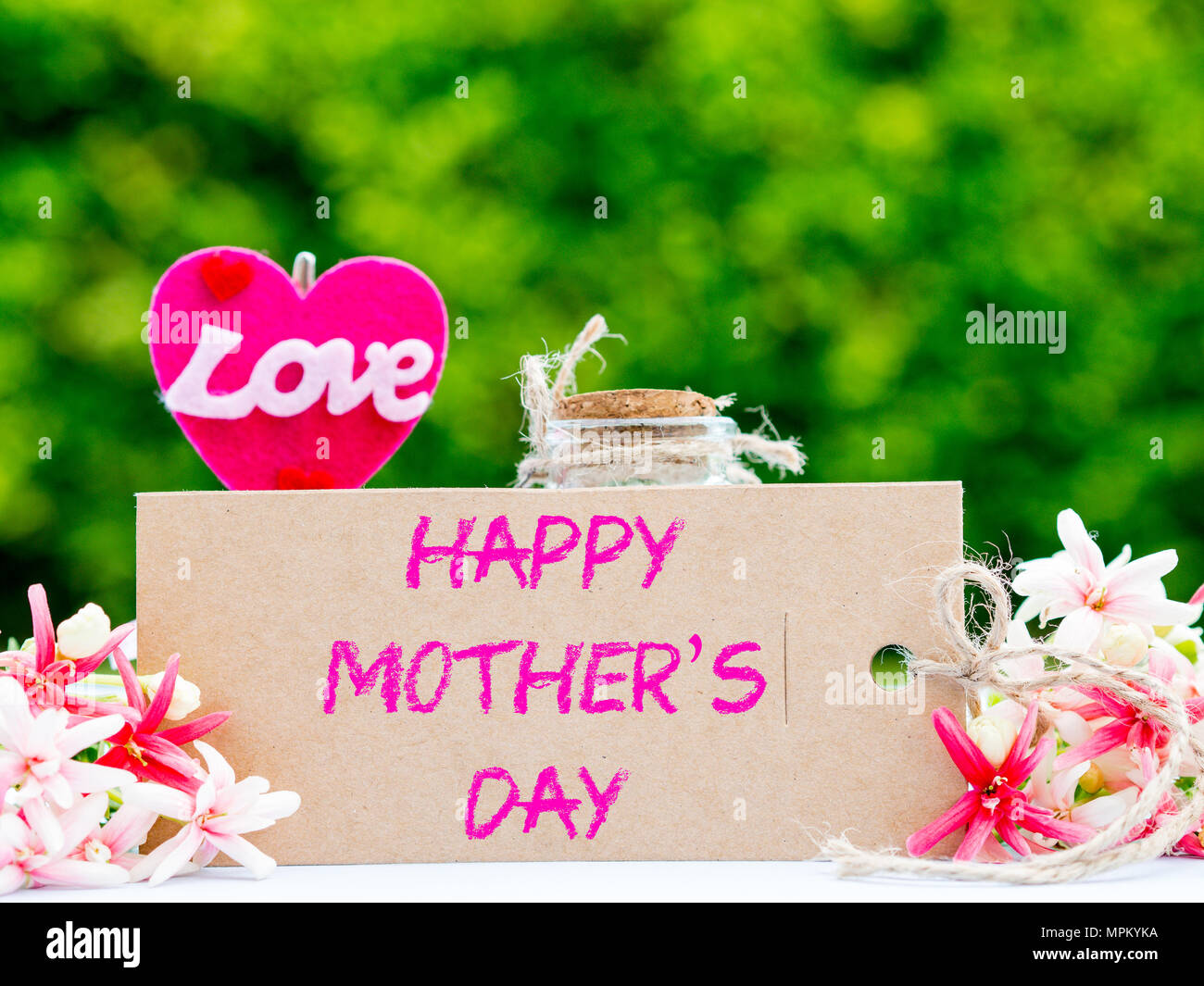 mother's day concept. LOVE MOM alphabet with flower on background Stock ...