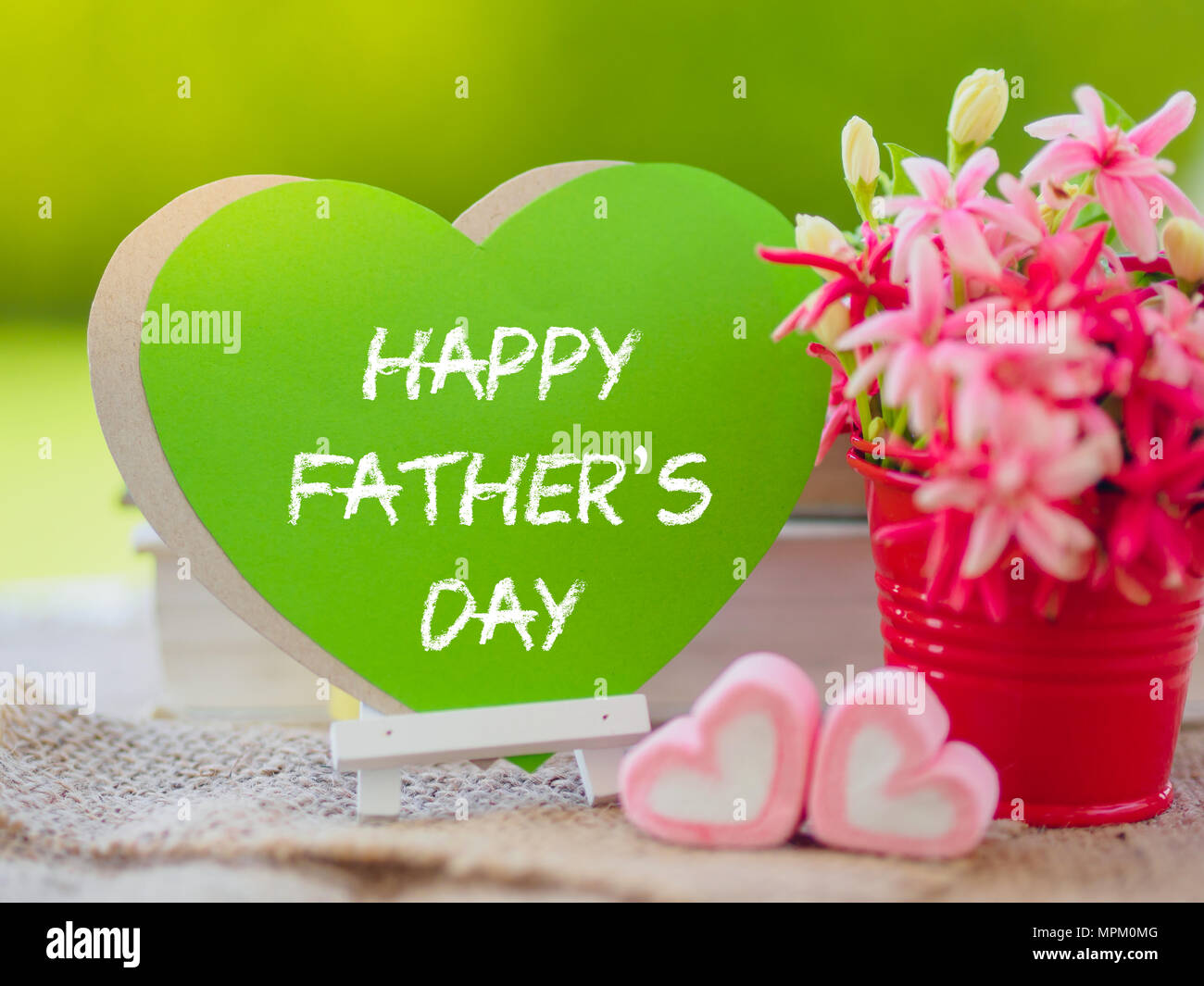 Father's day concept. Poster mock up template with flower bouquet ...