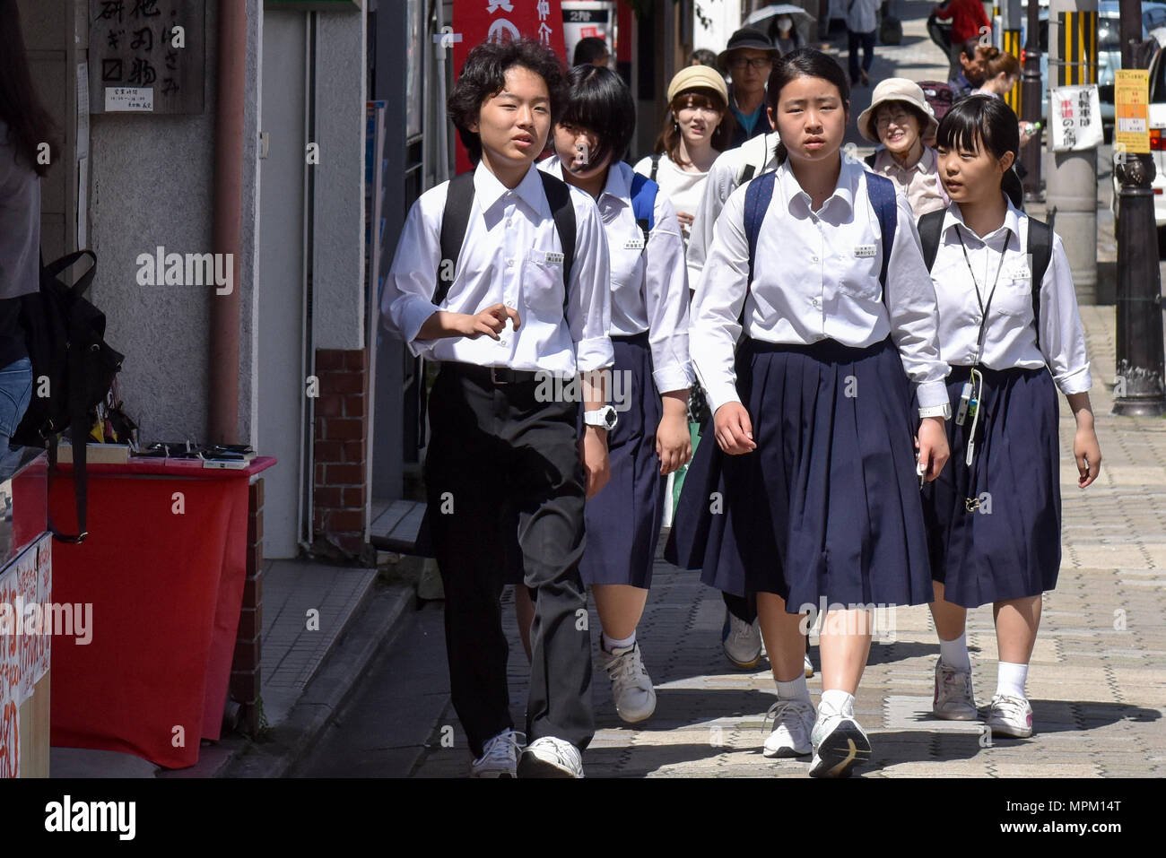 Japanese school children uniforms hi-res stock photography and images ...