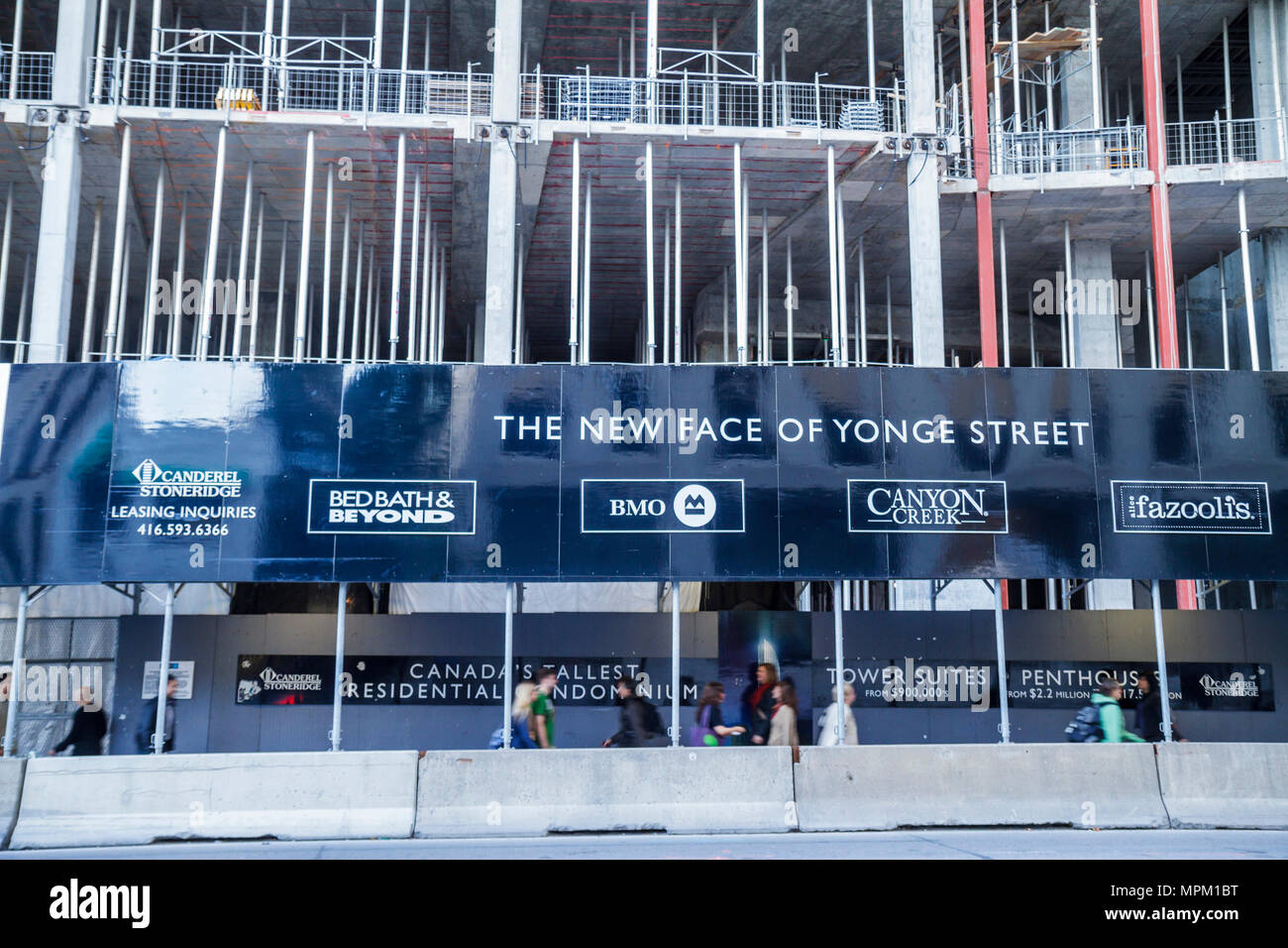 Toronto Canada,Yonge Street,Downtown Yonge,under new construction site ...