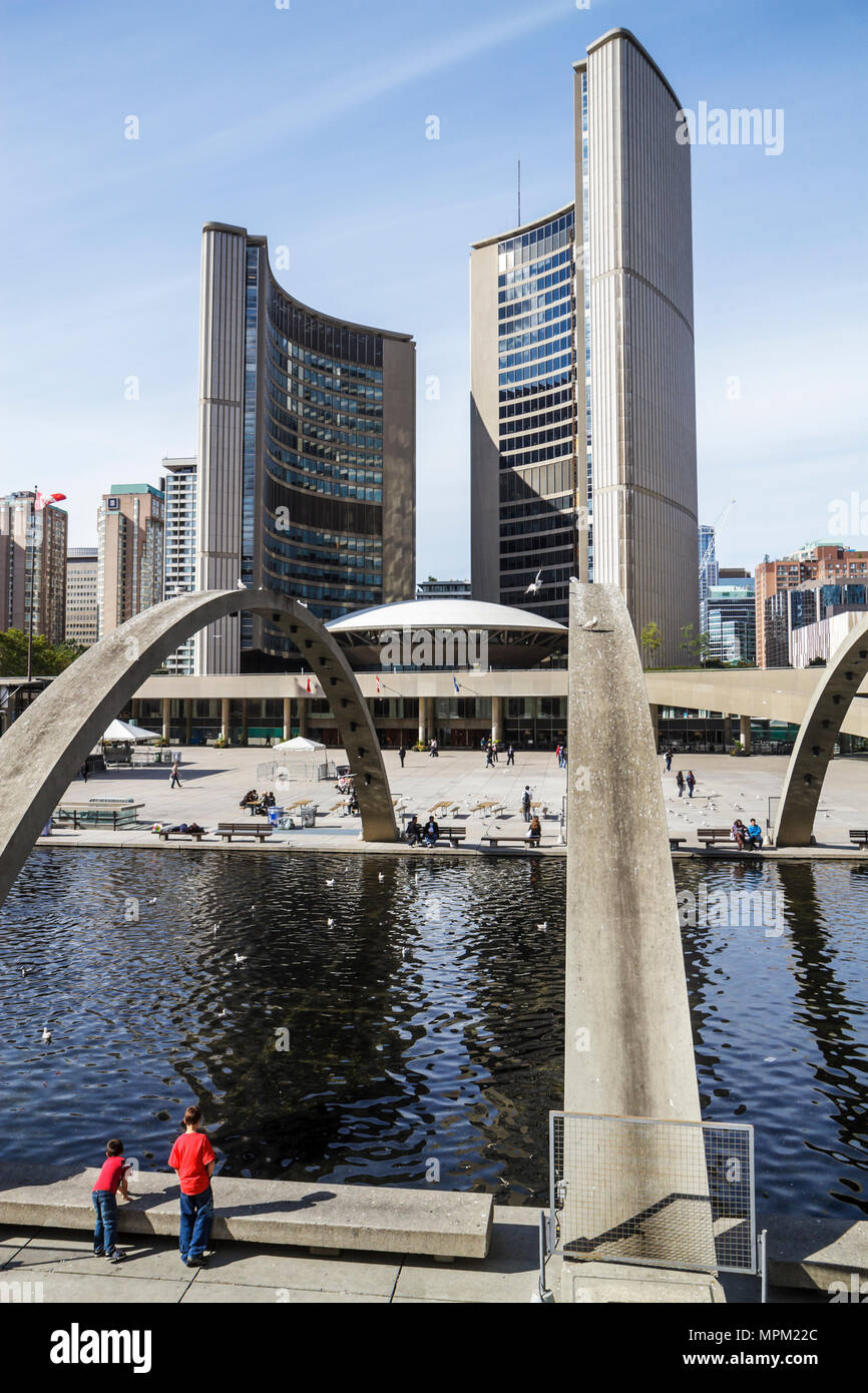 Toronto Canada,Nathan Phillips Square,City Hall,building,municipal ...