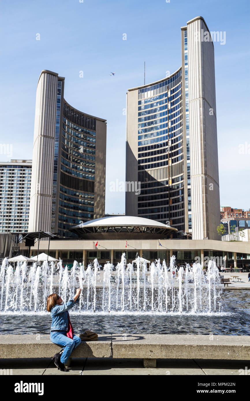 Toronto Canada,Nathan Phillips Square,City Hall,building,municipal ...