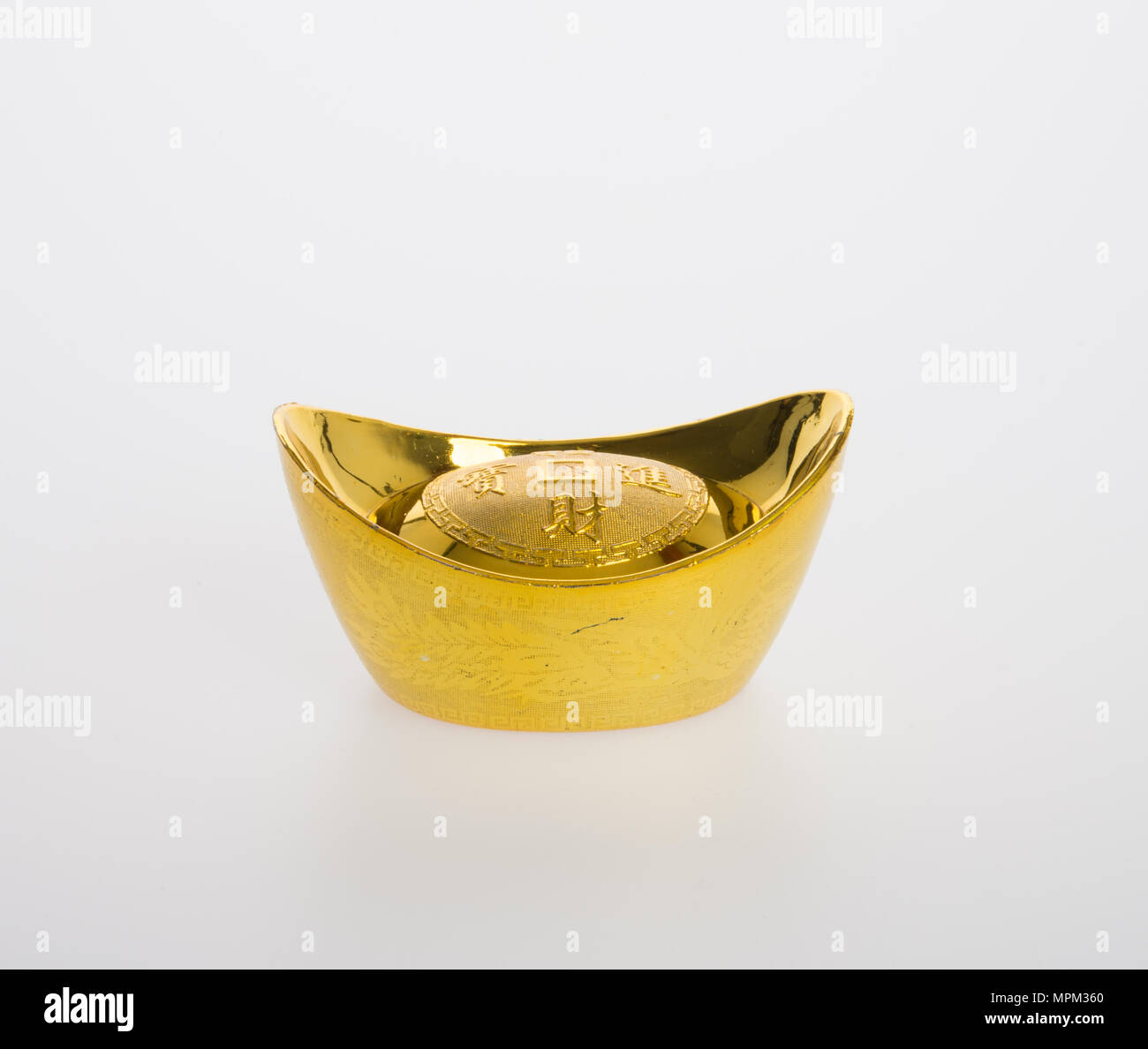 Gold or Chinese gold ingot mean symbols of wealth and prosperity on a ...