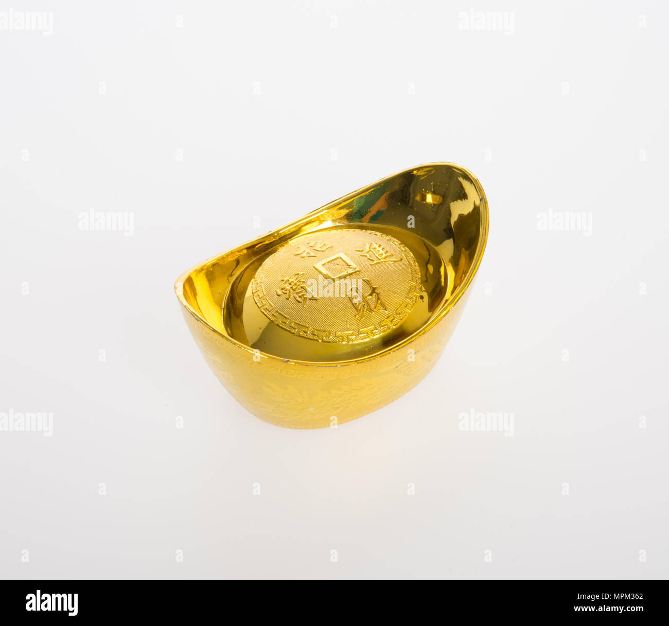 Gold or Chinese gold ingot mean symbols of wealth and prosperity on a ...