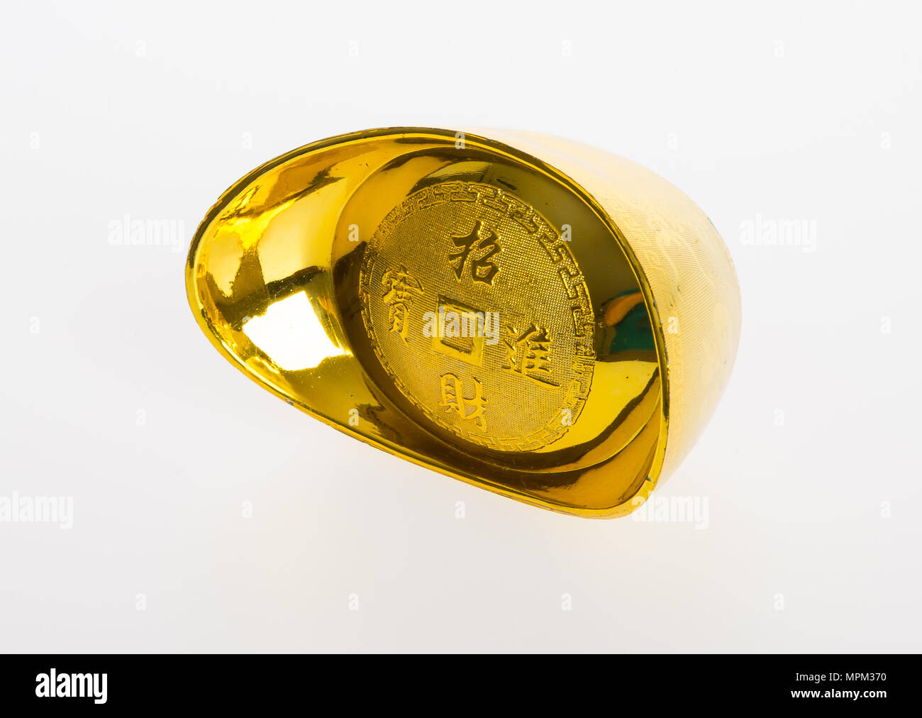 Gold or Chinese gold ingot mean symbols of wealth and prosperity on a ...
