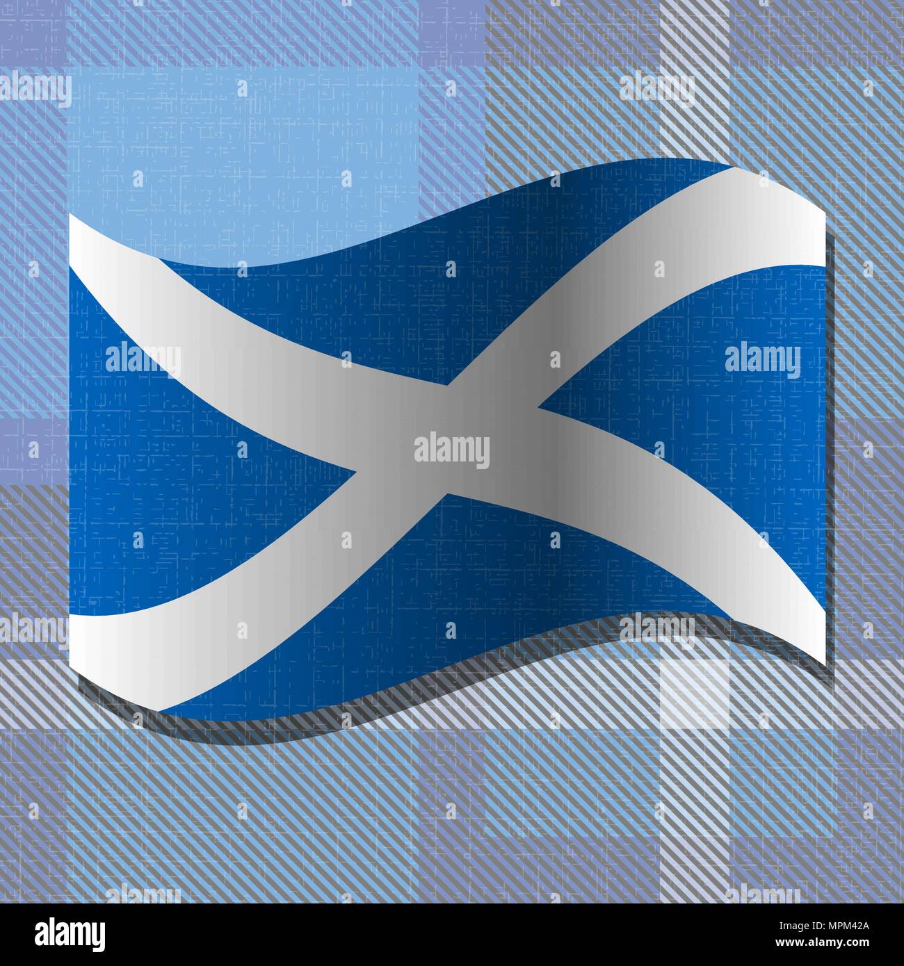 Waving scottish flag Stock Vector Images - Alamy