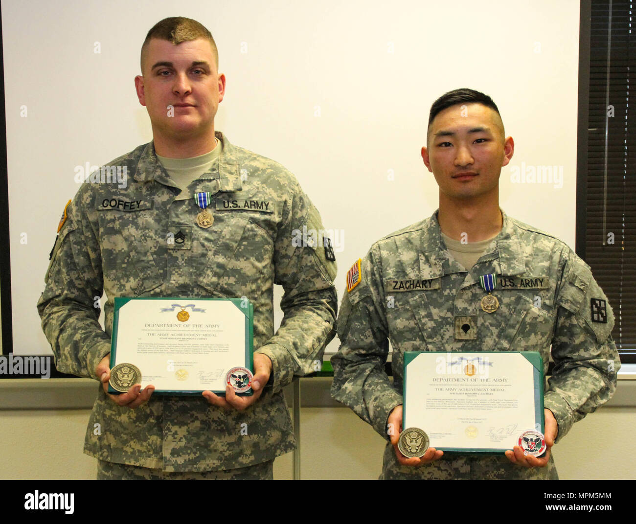 U.S. Army Reserve Staff Sgt. Brandon Coffey and Spc. Benjamin Zachary ...