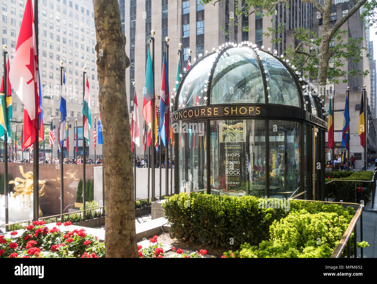 Nation Flags, Rockefeller Center, New York City, USA Stock Photo - Alamy