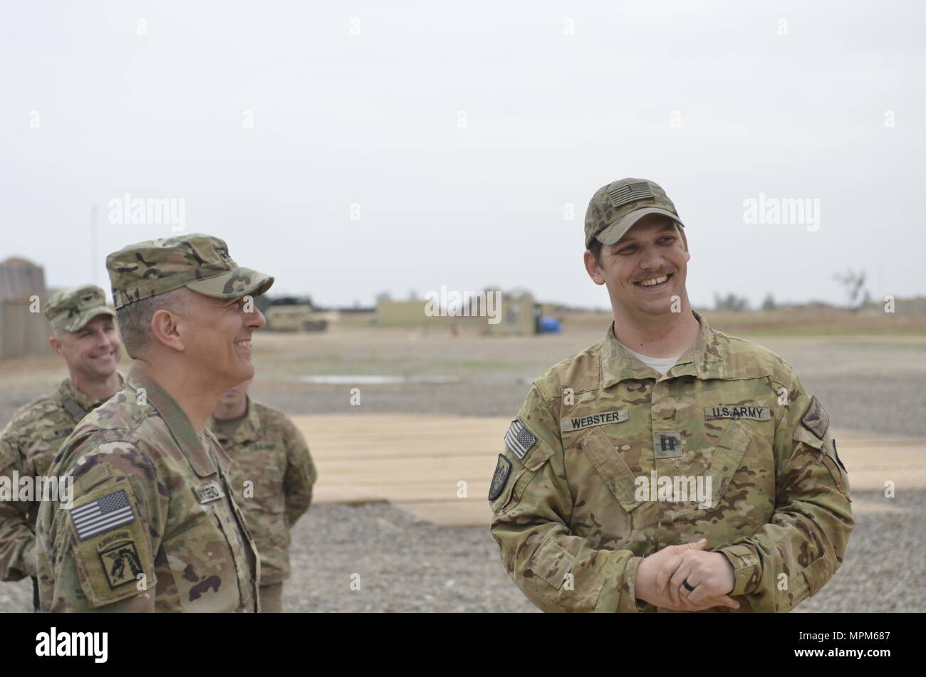 Lt. Gen. Stephen Townsend of Combined Joint Task Force-Operation Inherent Resolve speaks to Cpt ...