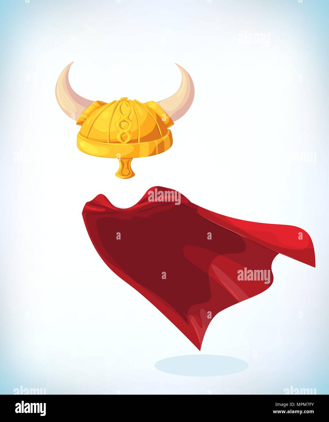 Cartoon Viking Helmet With Horns