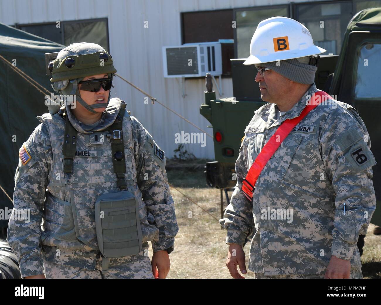 U.S. Army Reserve Capt. Kristina Samuel, commander of the 453rd ...