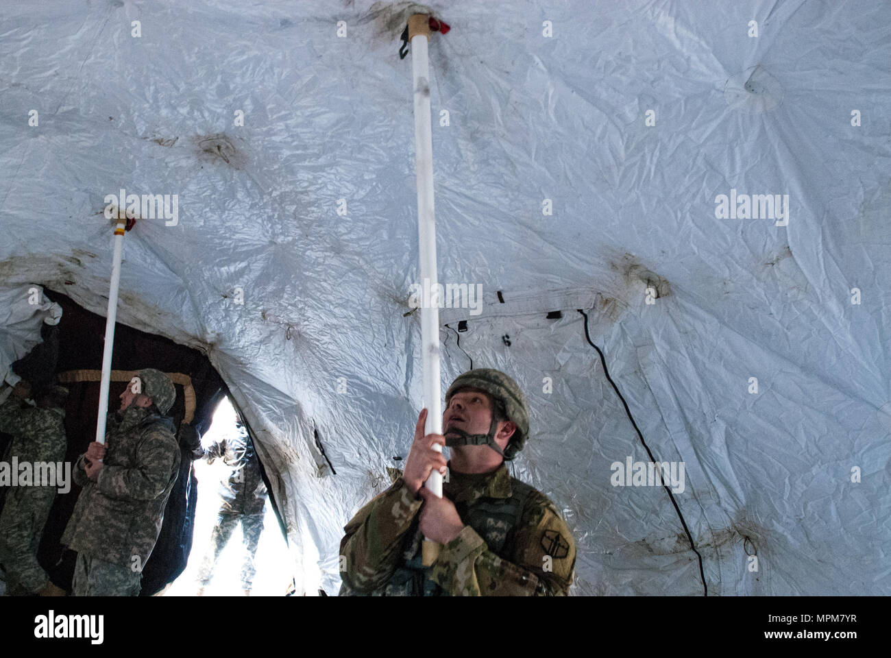 Soldiers from Headquarters and Headquarters company, 301st Maneuver ...