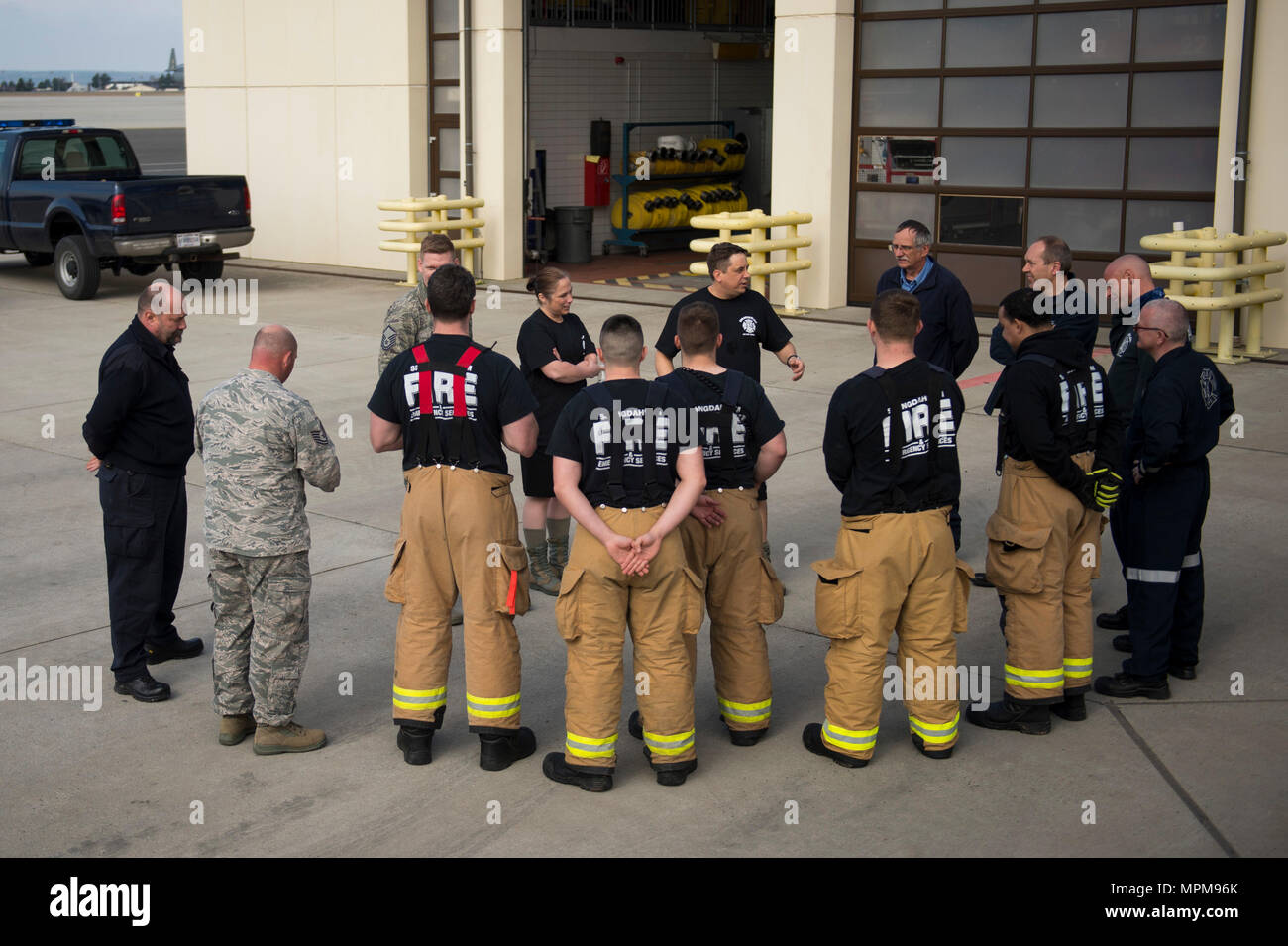Leadership from the 52nd Mission Support Group speaks to 52nd Civil ...