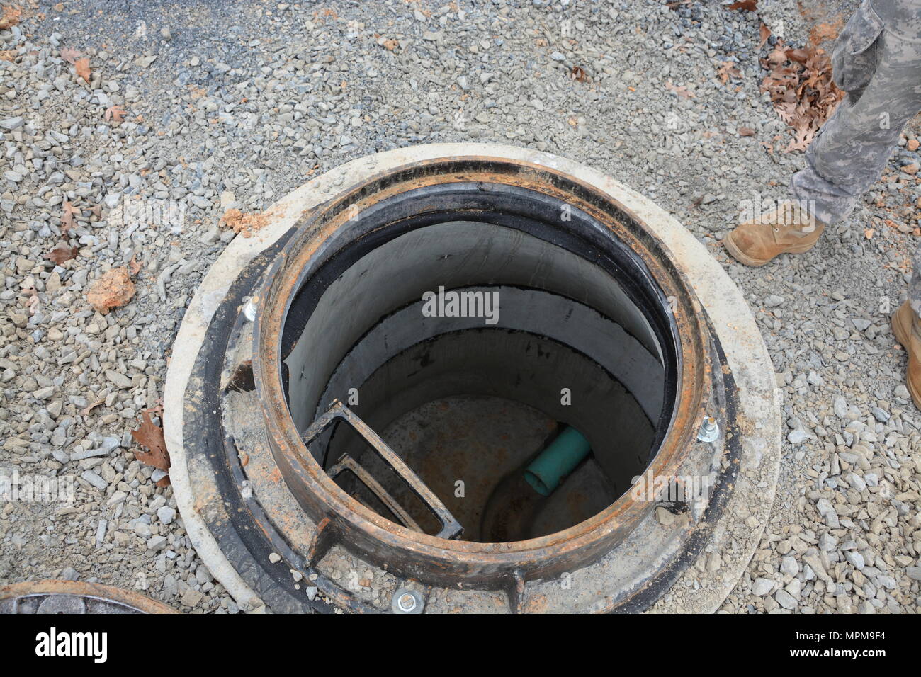 As part of the sewer line upgrades at Fort Indiantown Gap, old brick ...