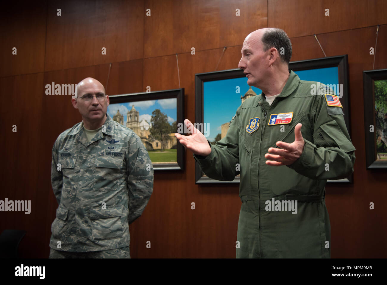 Col. Michael Manion, 403rd Wing commander, and Col. T.K. Smith, 433rd ...
