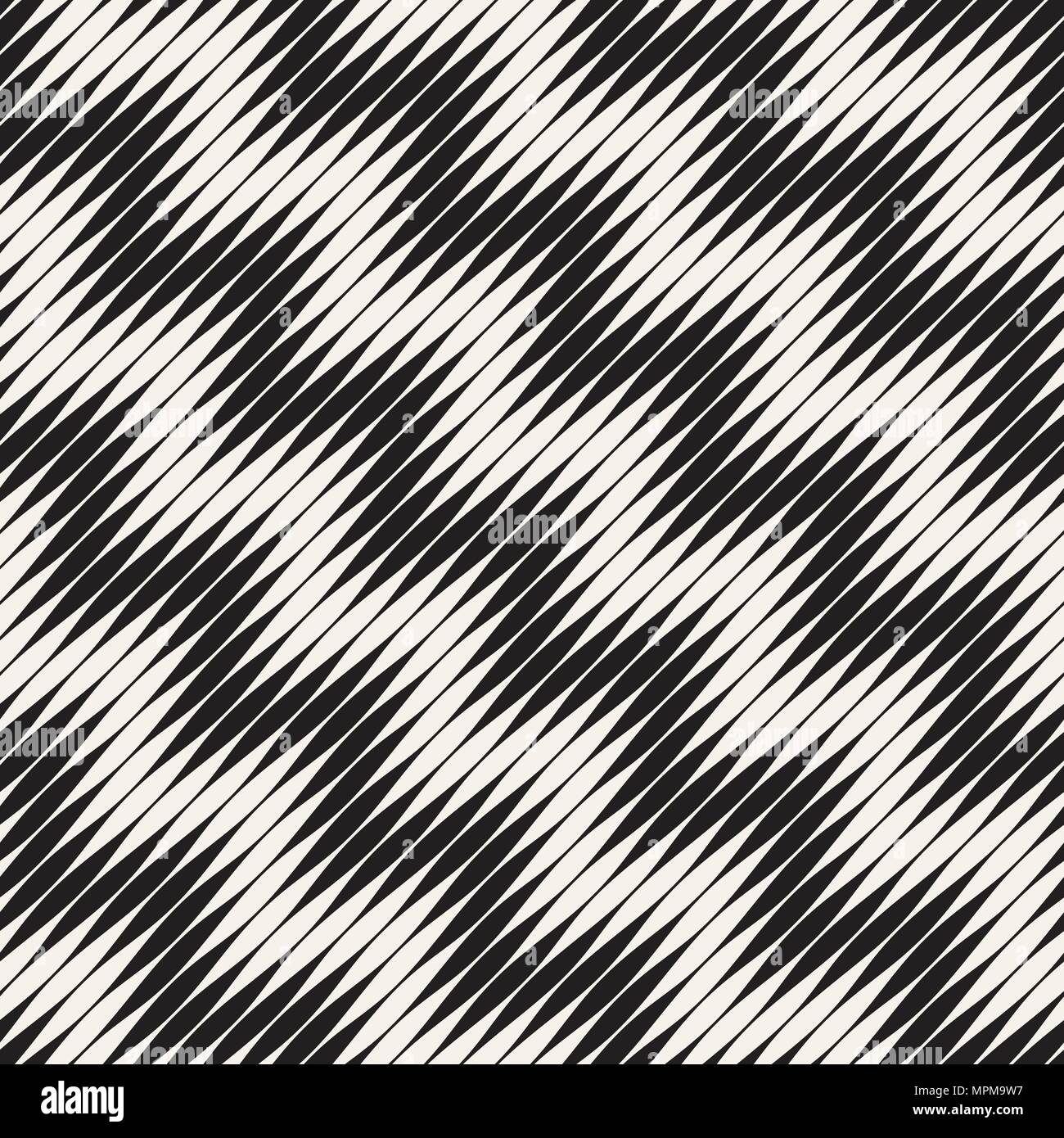 Wavy stripes vector seamless pattern. Retro wavy engraving texture. Geometric zigzag lines ...