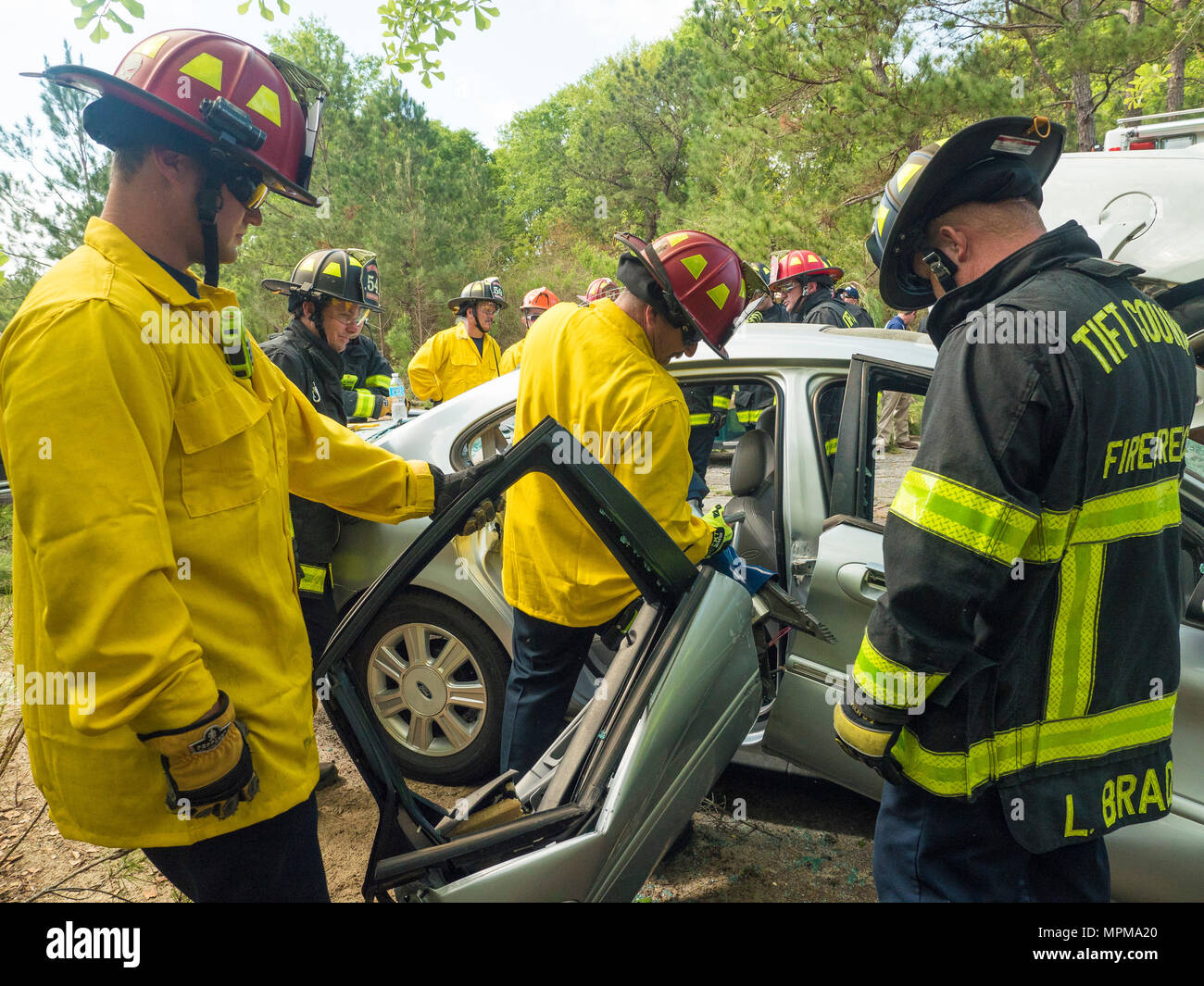 Tift County Fire and Rescue workers conduct vehicle extrication ...