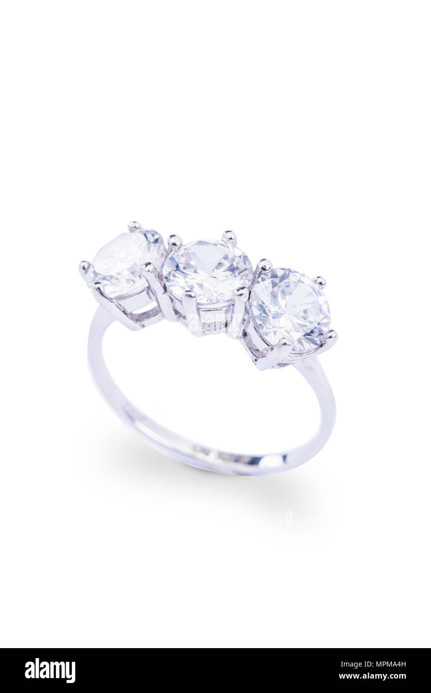 Ring on white background Stock Photo - Alamy