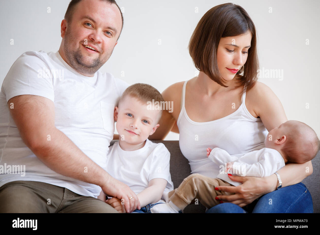 Two young sons hi-res stock photography and images - Alamy