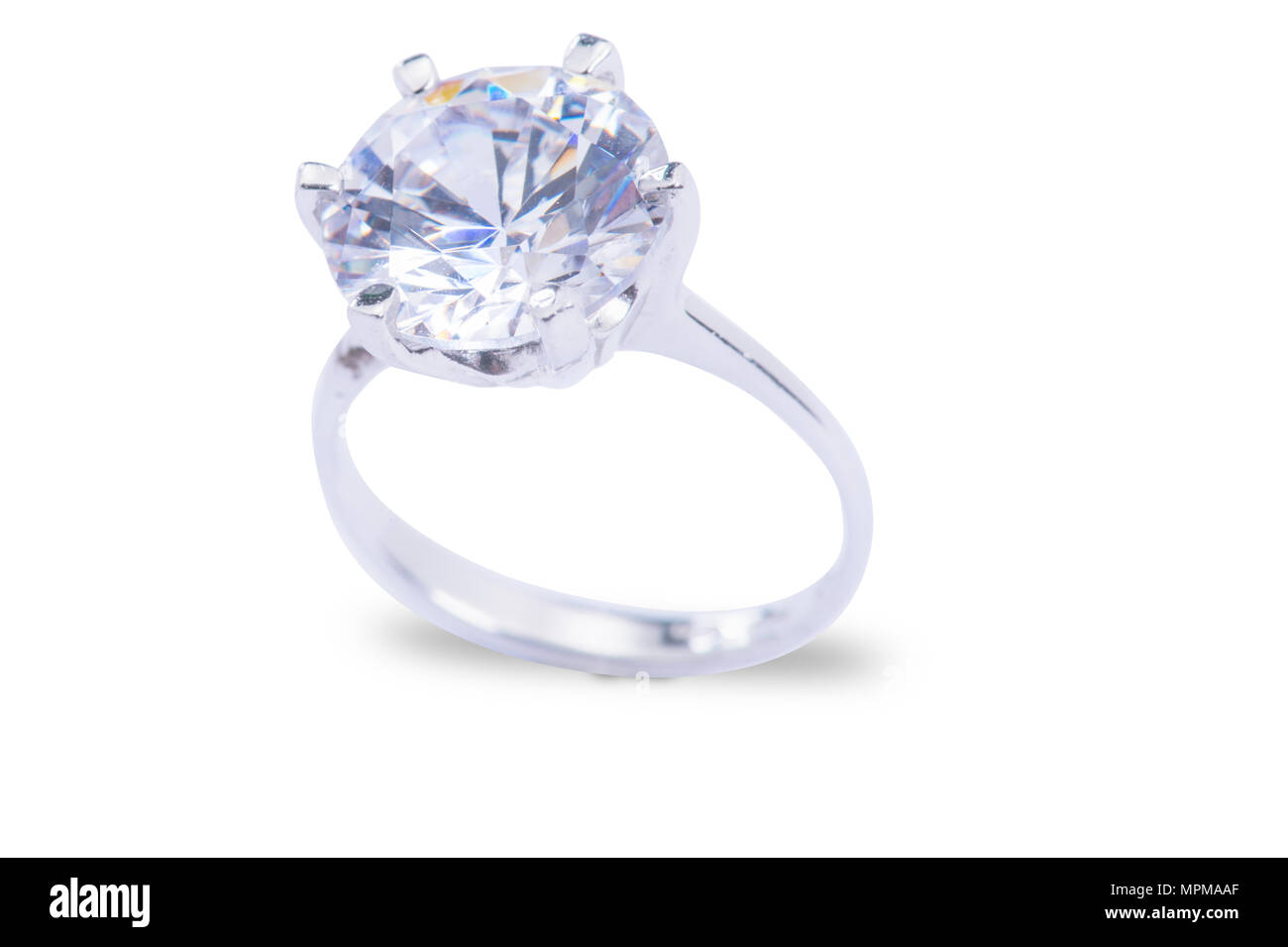 Ring on white background Stock Photo - Alamy